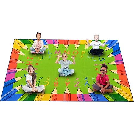 Amazon.com: ABCarpet Classroom Rug Colorful Pencil Classroom Carpet ...