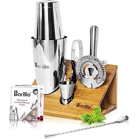 Amazon.com: Mixology Bartender Kit Cocktail Shaker Set by Barillio ...