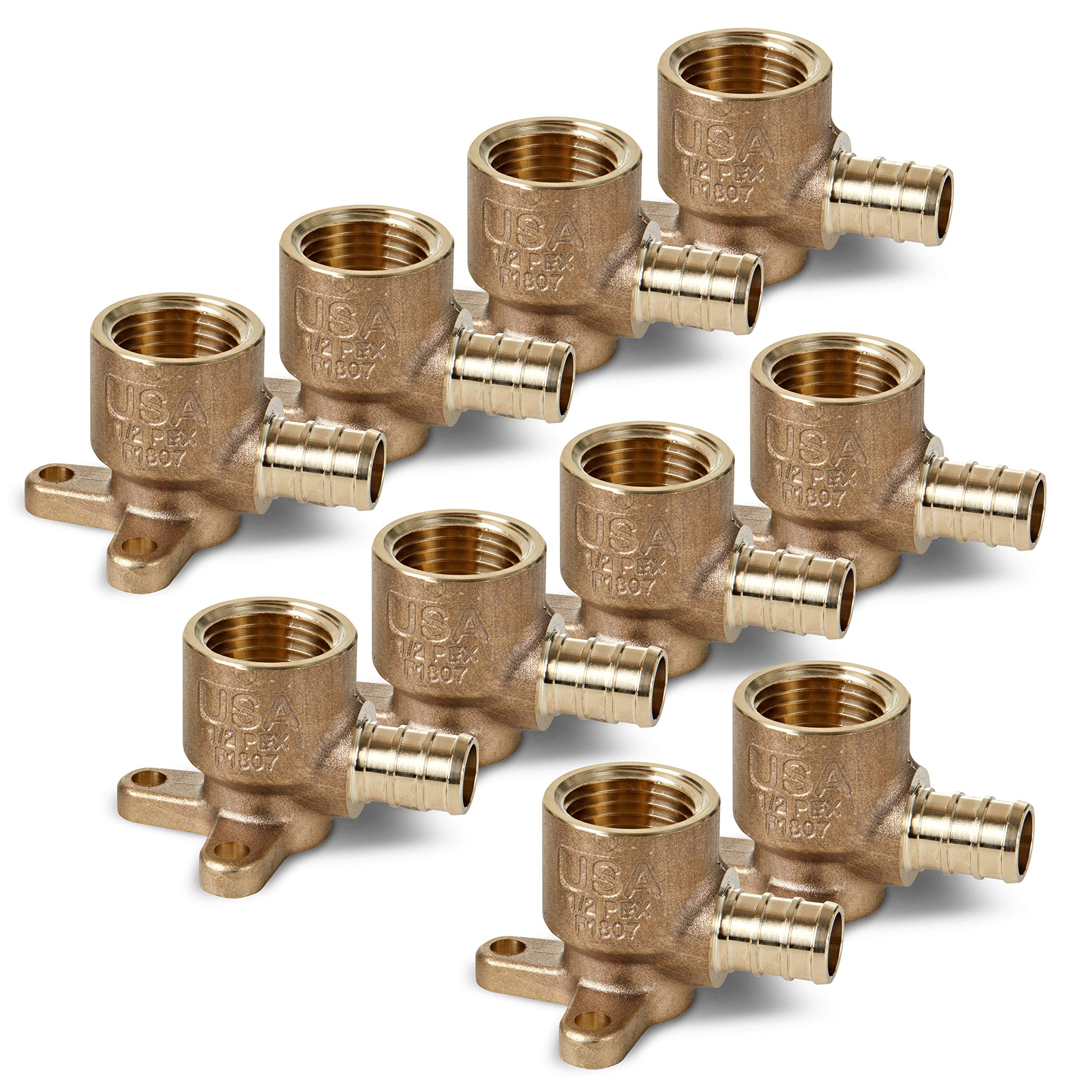 Buy WATER ARMOR USA (10 Pack)1/2 Inch PEX Drop Ear | Lead Free ECO ...