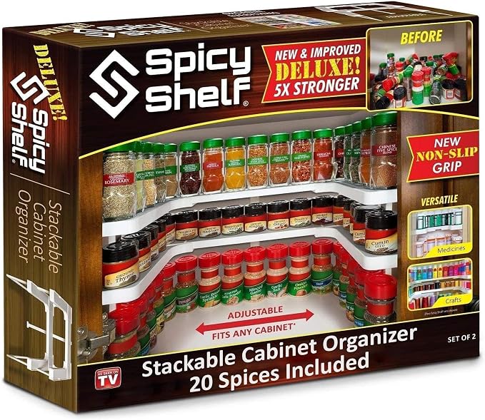 Amazon.com: Spicy Shelf Spicy Life's Deluxe with 20 Jars Of Spices ...