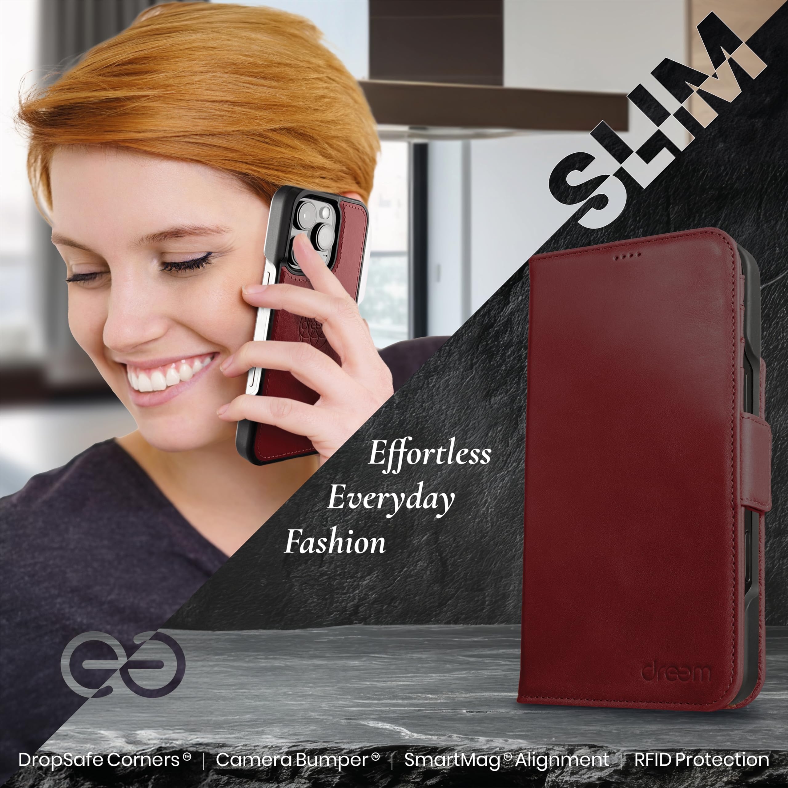 Amazon.co.jp: Dreem フィボナッチ（Fibonacci）2イン1 財布型ケース