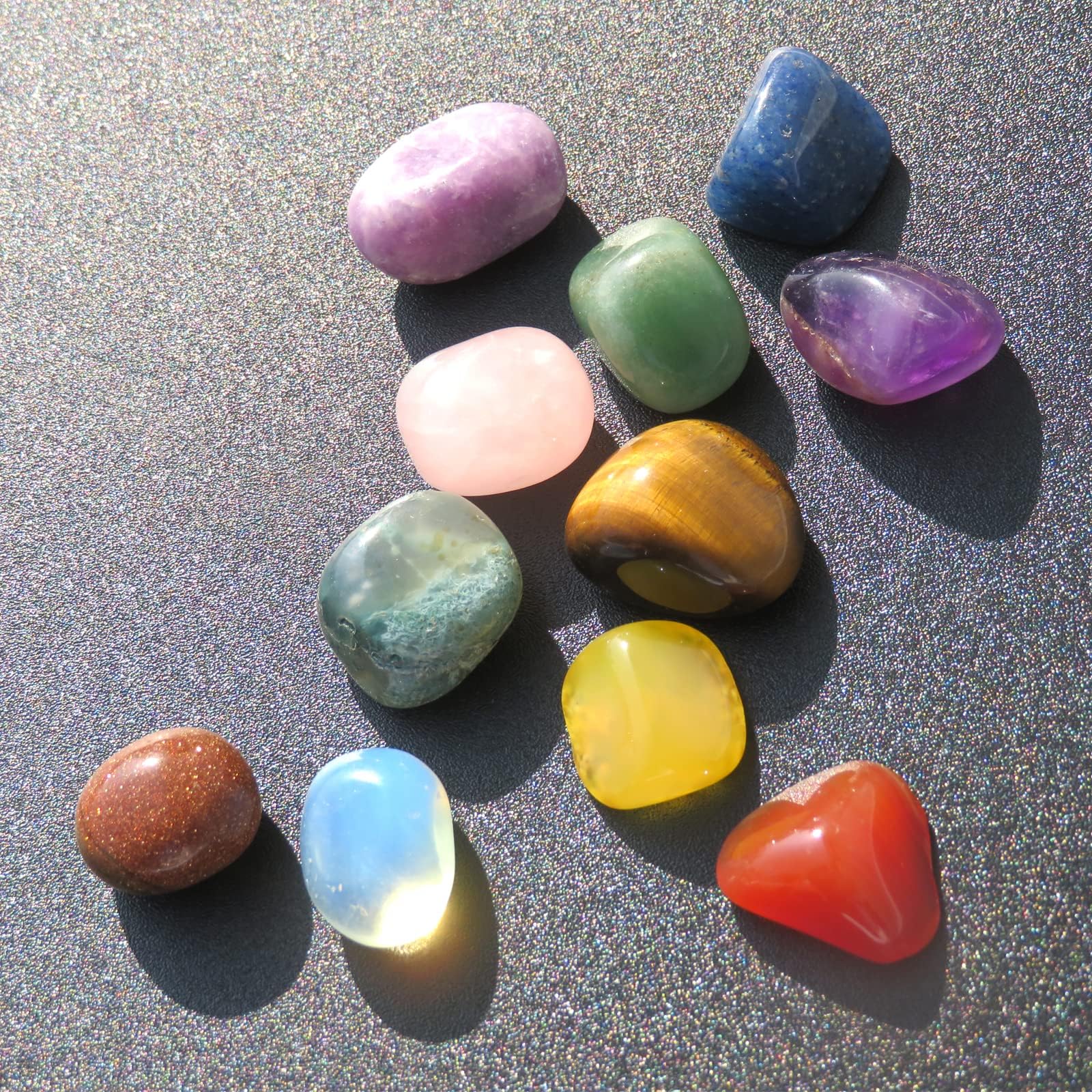 Amazon.com: 17Pcs Healing Crystals Stones Sets, Hexagonal Bullet Shaped ...