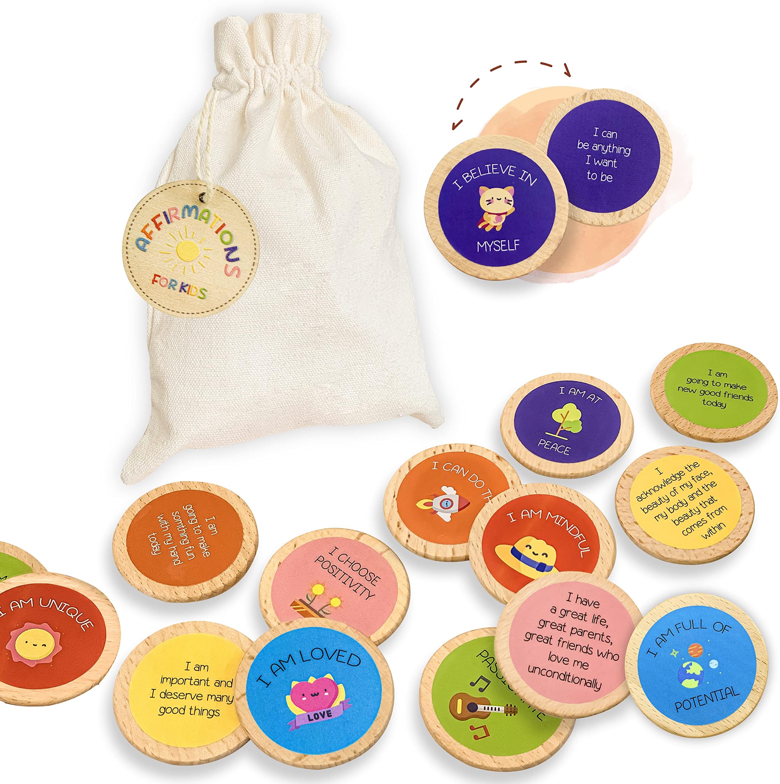 Amazon.com : Leinuosen 48 Pcs Affirmation Cards Kids Daily Positive ...