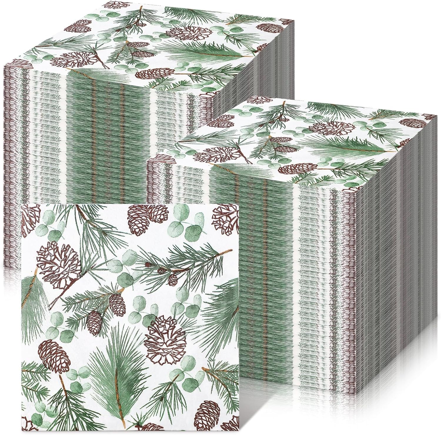 Amazon.com: Sinmoe 200 Pcs Christmas Winter Paper Napkins 2 Ply ...