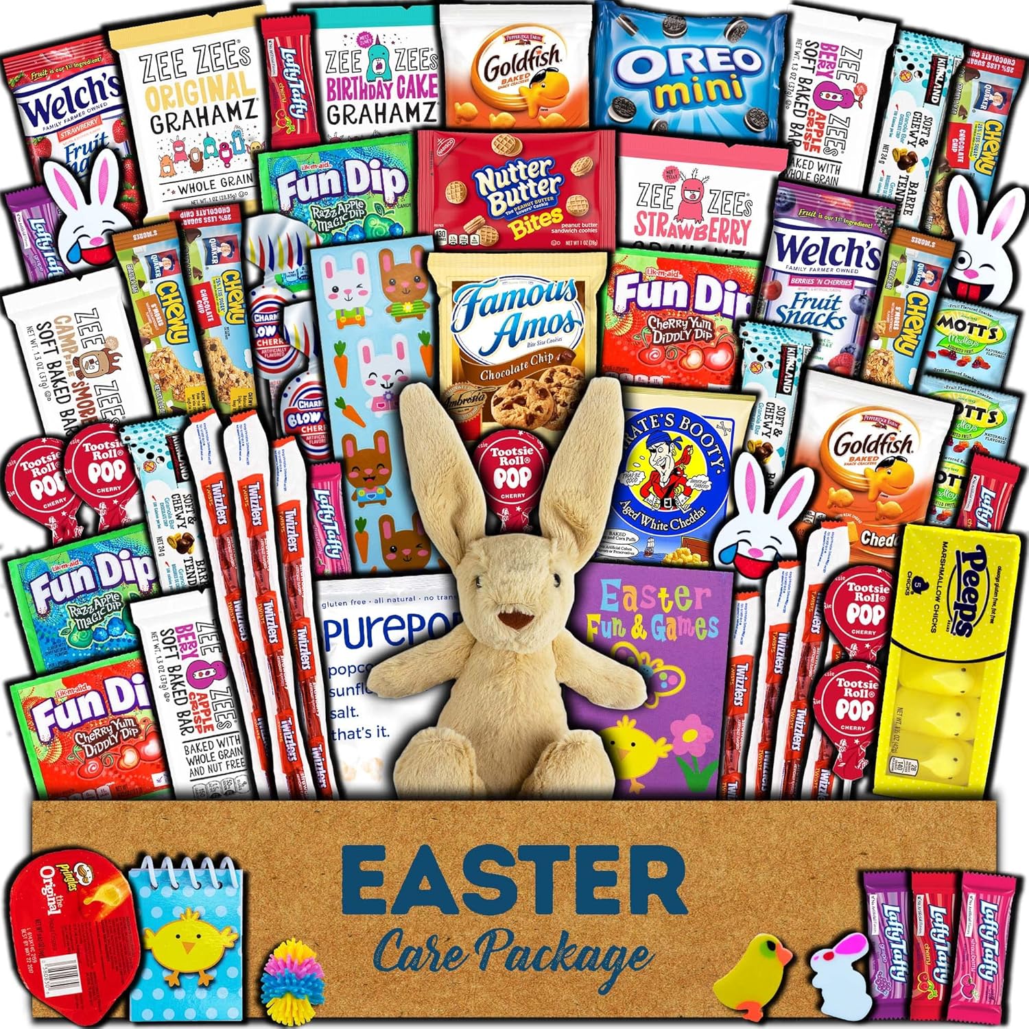 Amazon.com: Easter Care Package (60ct) - Candy Snacks Treats Plush ...