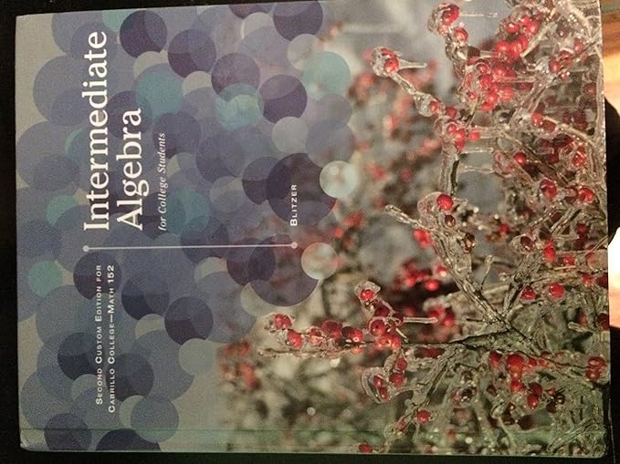 Intermediate Algebra: Robert Blitzer: 9781269389426: Amazon.com: Books