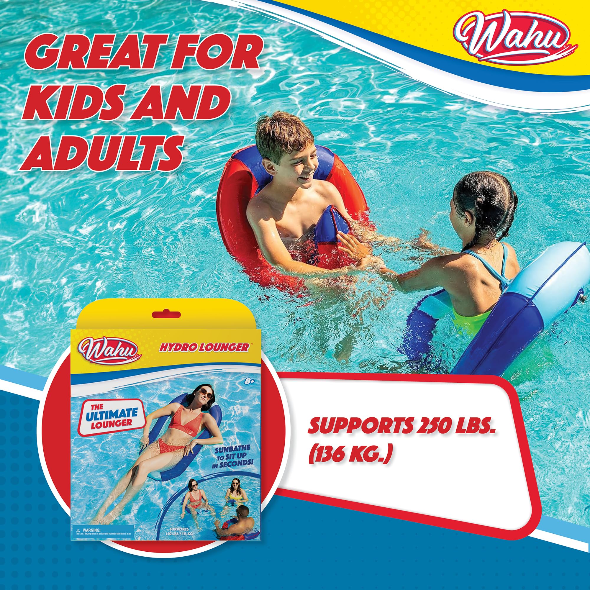 Snapklik.com : WAHU Hydro Lounger Versatile Pool Lounge Float For ...