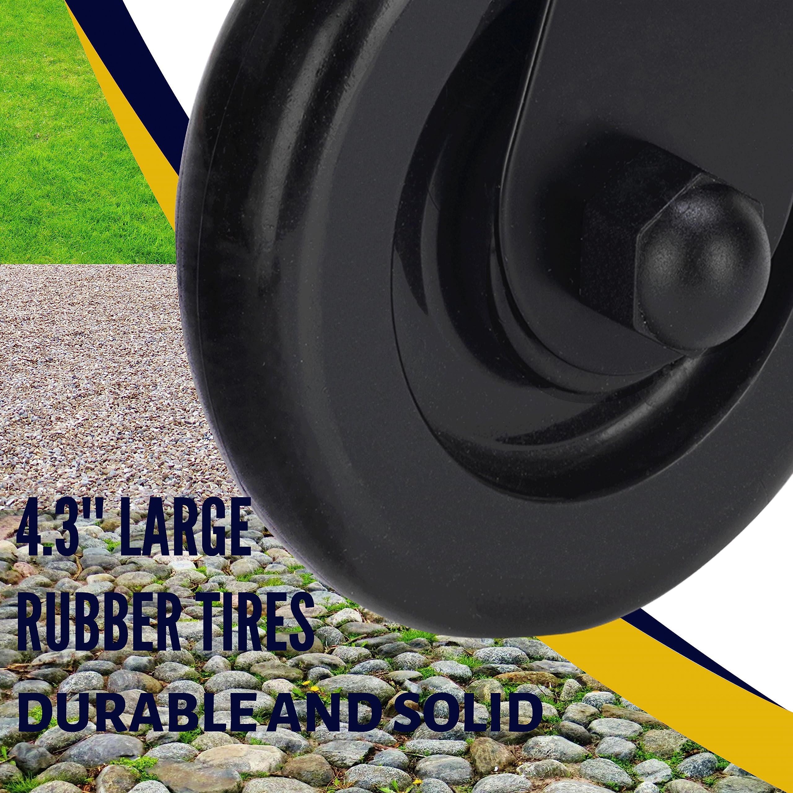 Snapklik.com : Dreamxiang Spring-Loaded Gate Caster Kit For Wooden PVC ...