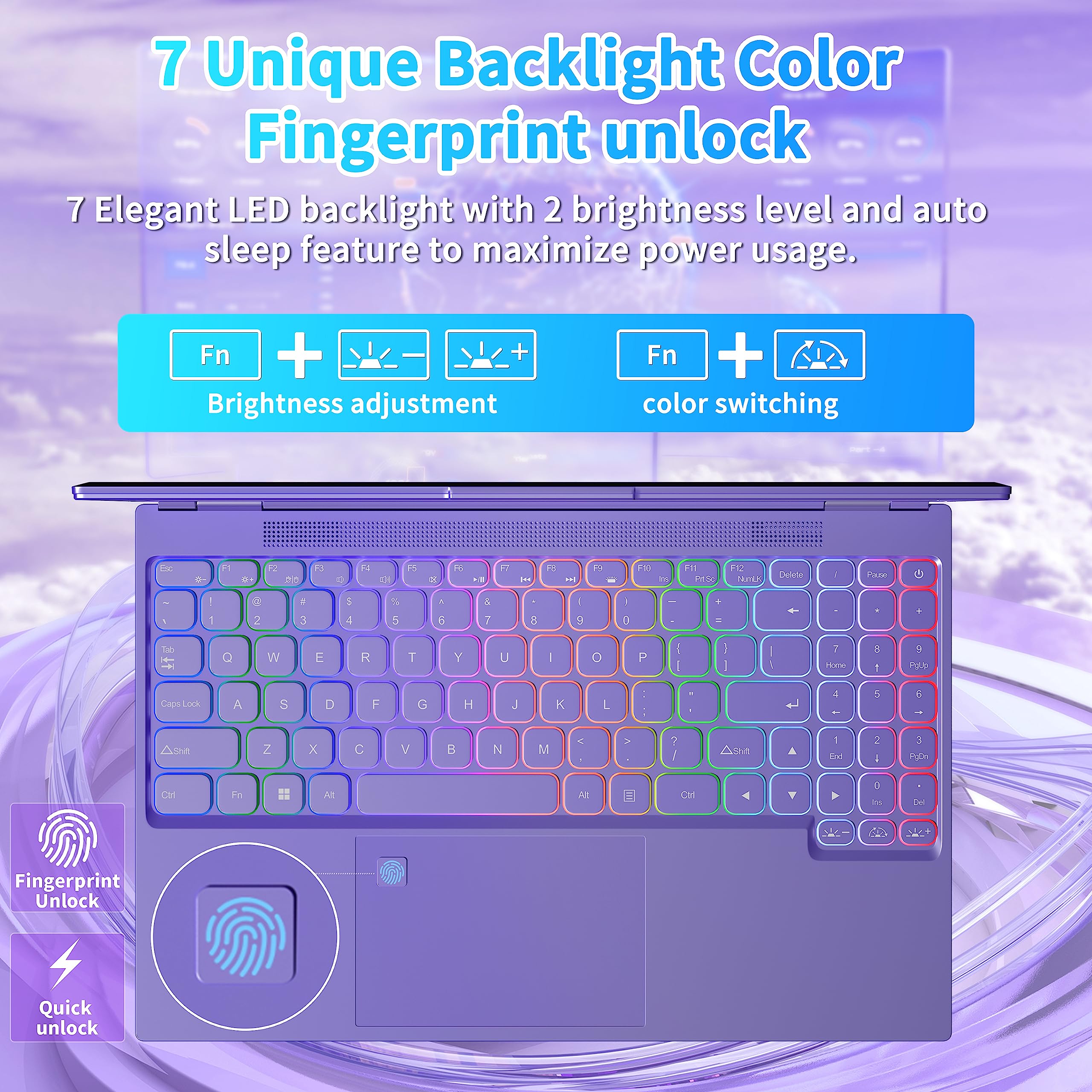 Snapklik.com : Rumtuk Classic 16 Purple Laptop - 25K FHD IPS, Celeron N5095