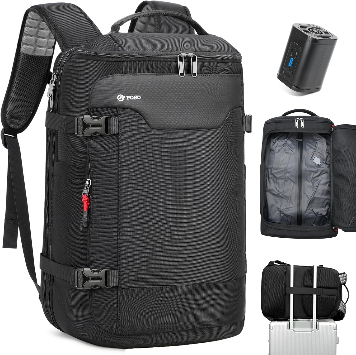 Amazon.com: P POSO Vacuum Backpack Travel 60L Expandable Vacuum Seal ...