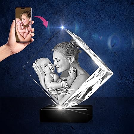 Amazon.com: 3D Crystal Photo - 3D Prestige Crystal Picture Engraved ...