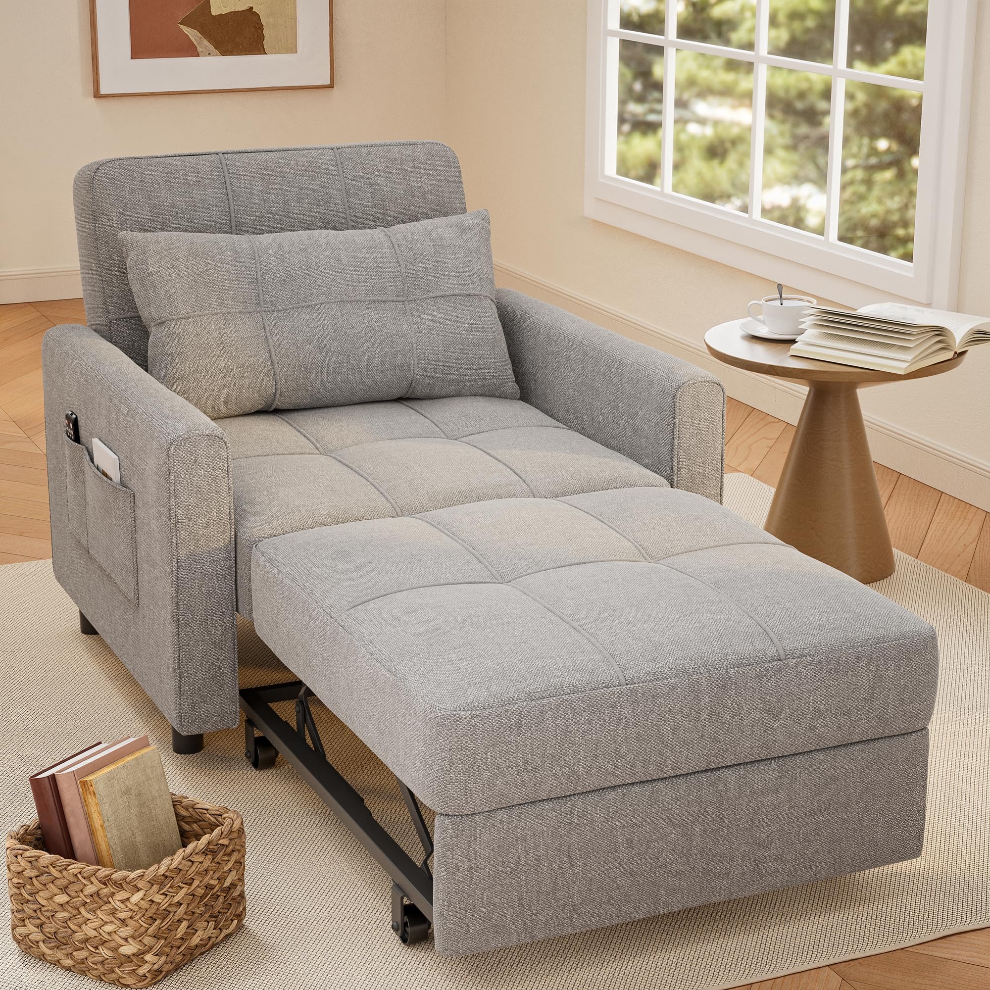 Amazon.com: Gizoon Sofa Bed Chair 3 in 1 Convertible, Pullout Single ...