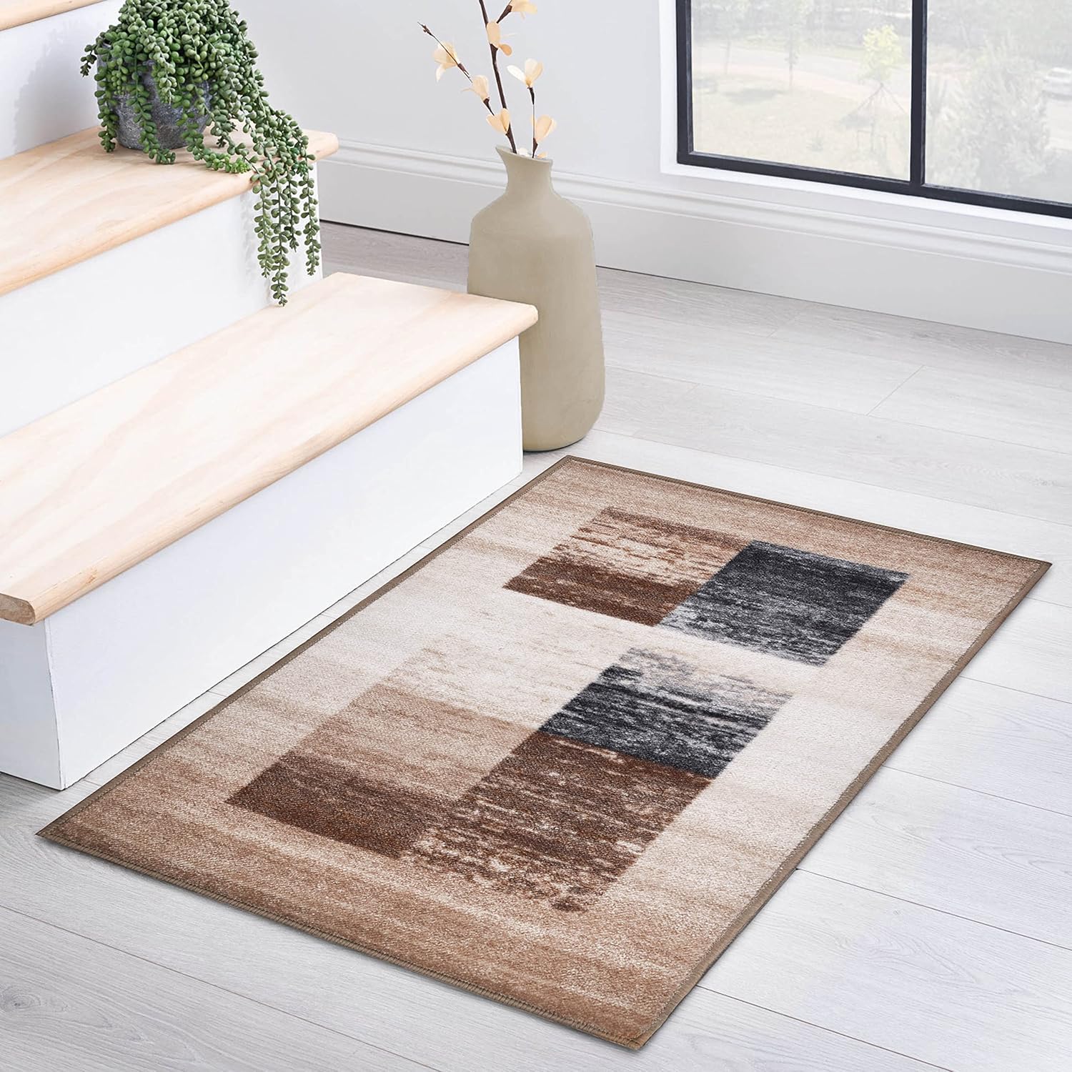 Amazon.com: Superior Indoor Non-Slip Area Rug, Rustic Floor Decor ...