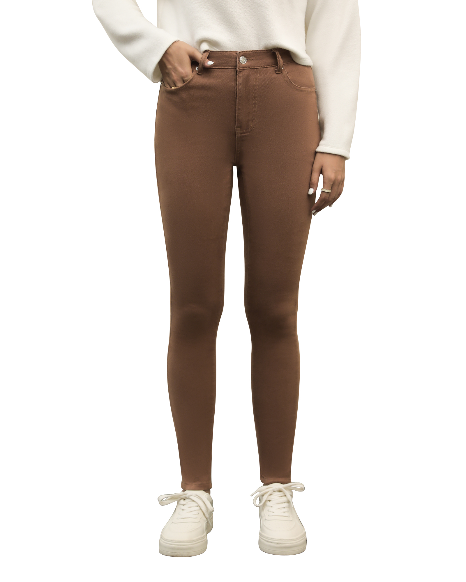 Watch GRAPENT super skinny brown denim jeans jeggings on Amazon Live