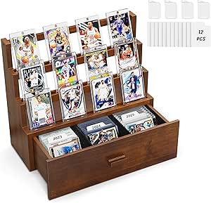 Amazon.com: Emfogo Trading Card Display, 3-Tier Card Display Case with ...