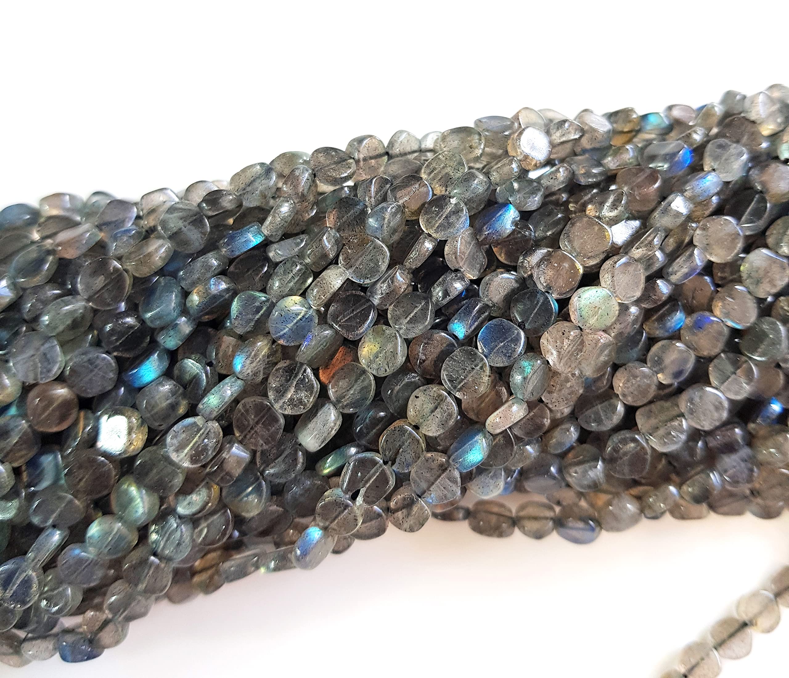 Amazon.com: Labradorite Gemstone Beads, semi-Precious Gemstone Beads ...