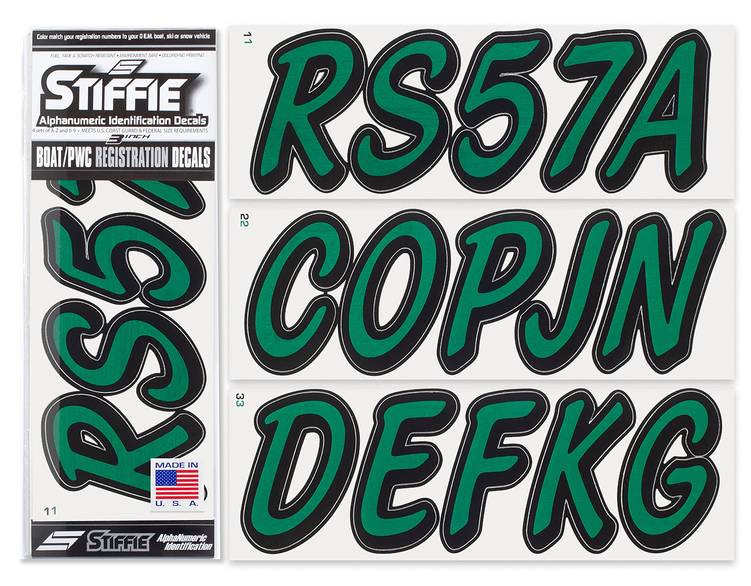 Snapklik.com : STIFFIE Whipline Solid Racing Green/Black 3" Alpha ...