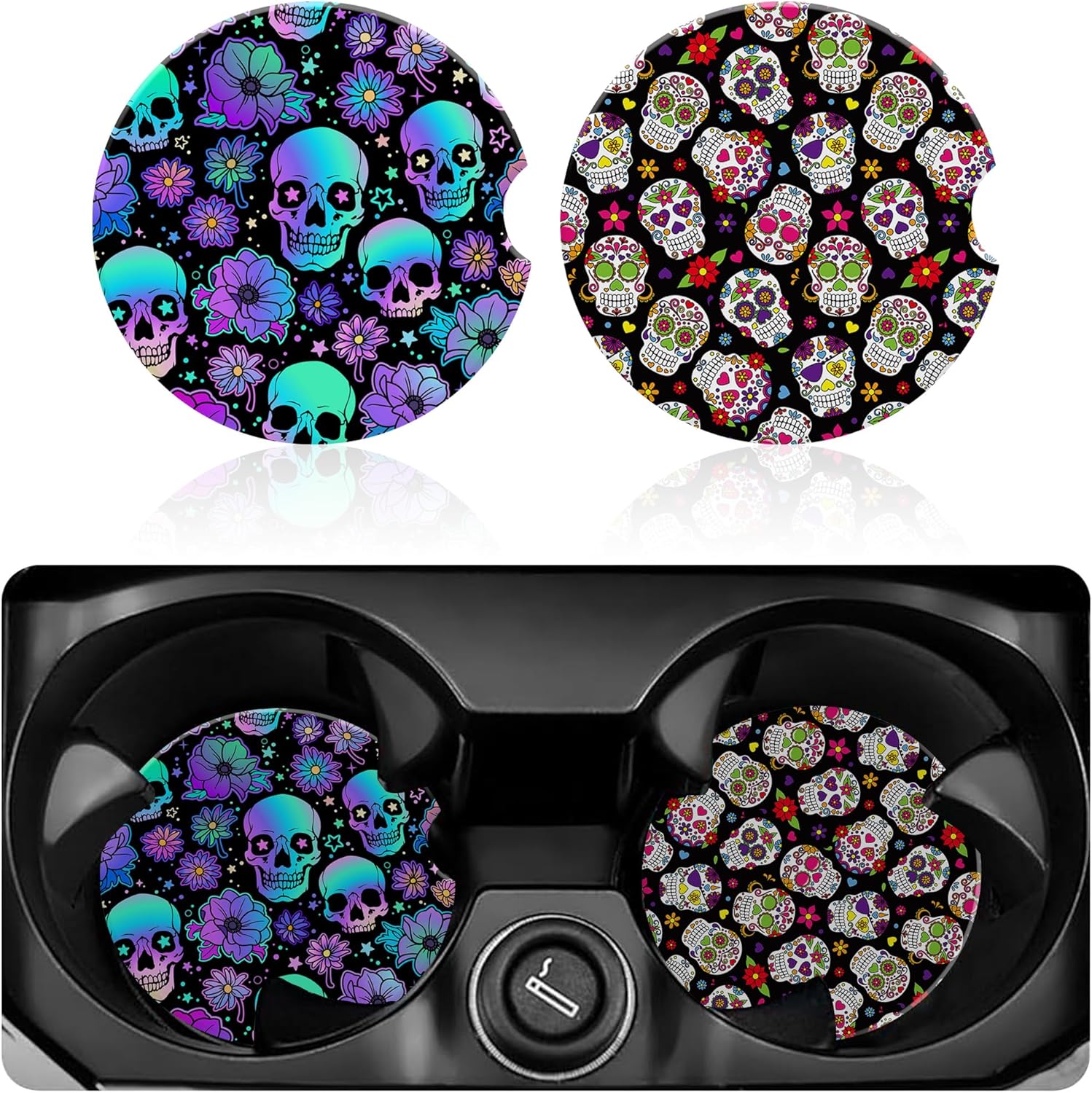 Amazon.com: sndheke Car Cup Holder Coaster for Drinks, 2 Pack Car ...