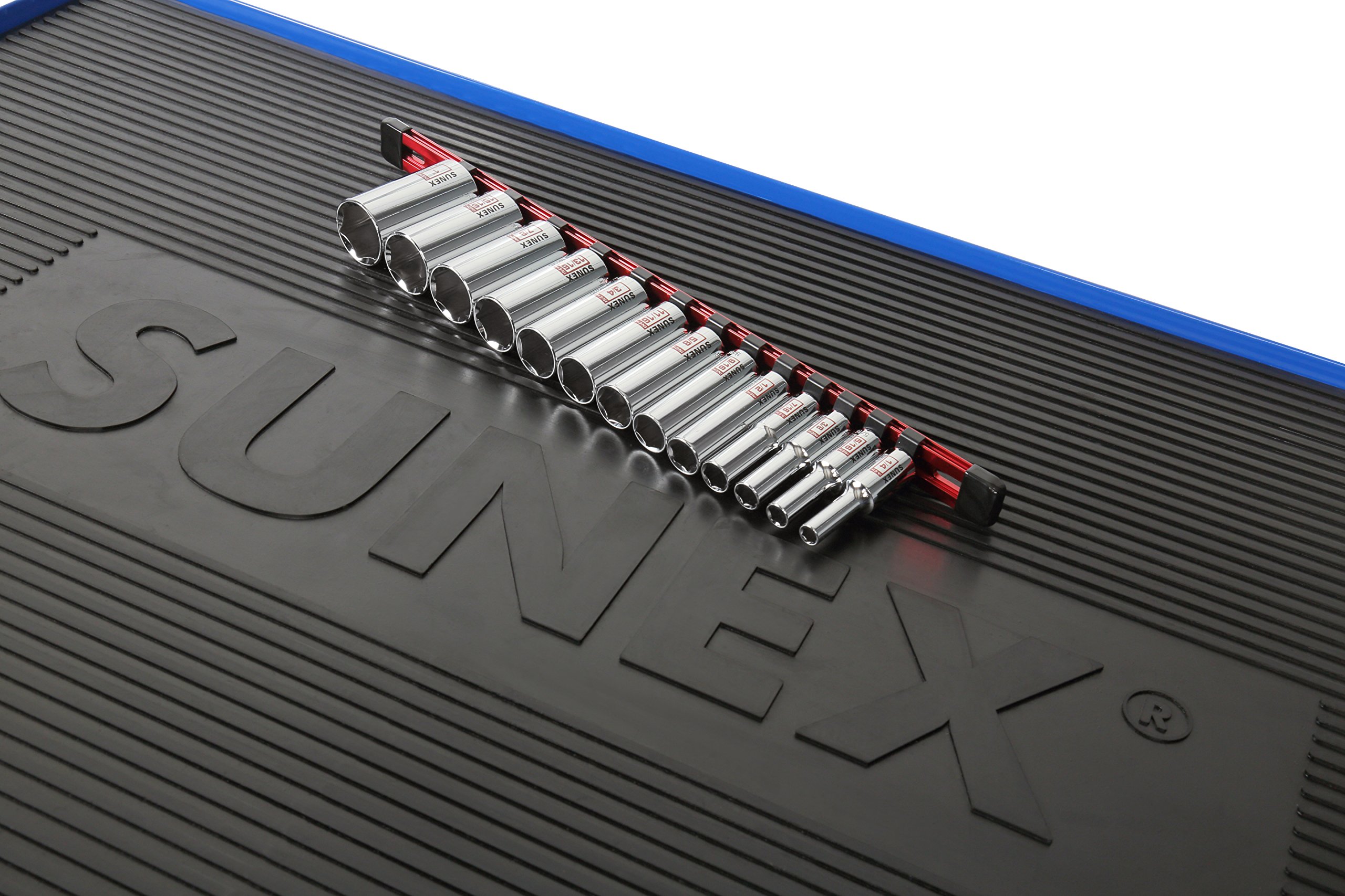 13piece 3/8 Drive Chrome Socket Rail 6pt Metric Deep Thread 13Piece 1/2 ...