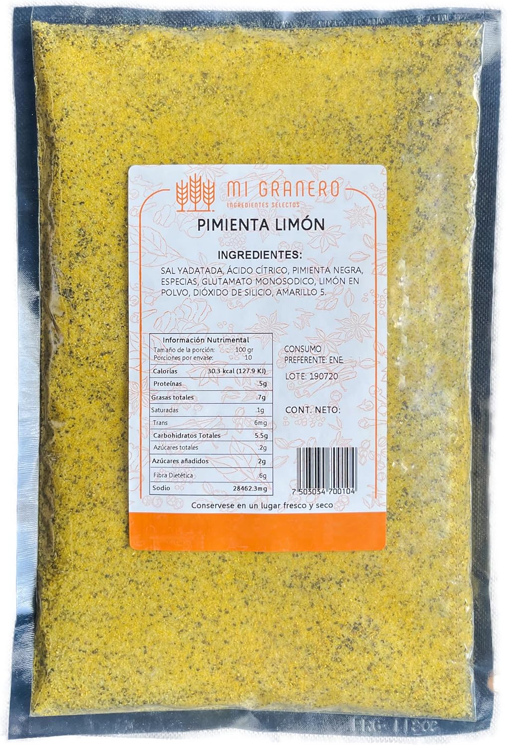 Pimienta Limón Sazonador Lemon Pepper a granel 1 kg. : Amazon.com.mx ...