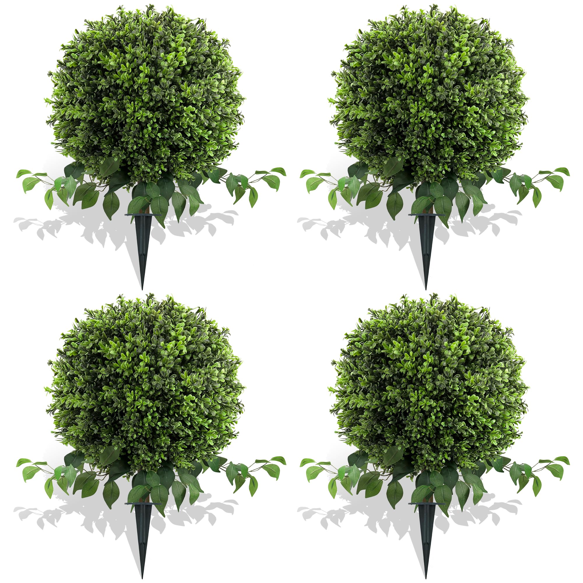 Snapklik.com : TONAHUTU 28" Artificial Boxwood Ball Bush, UV Resistant ...