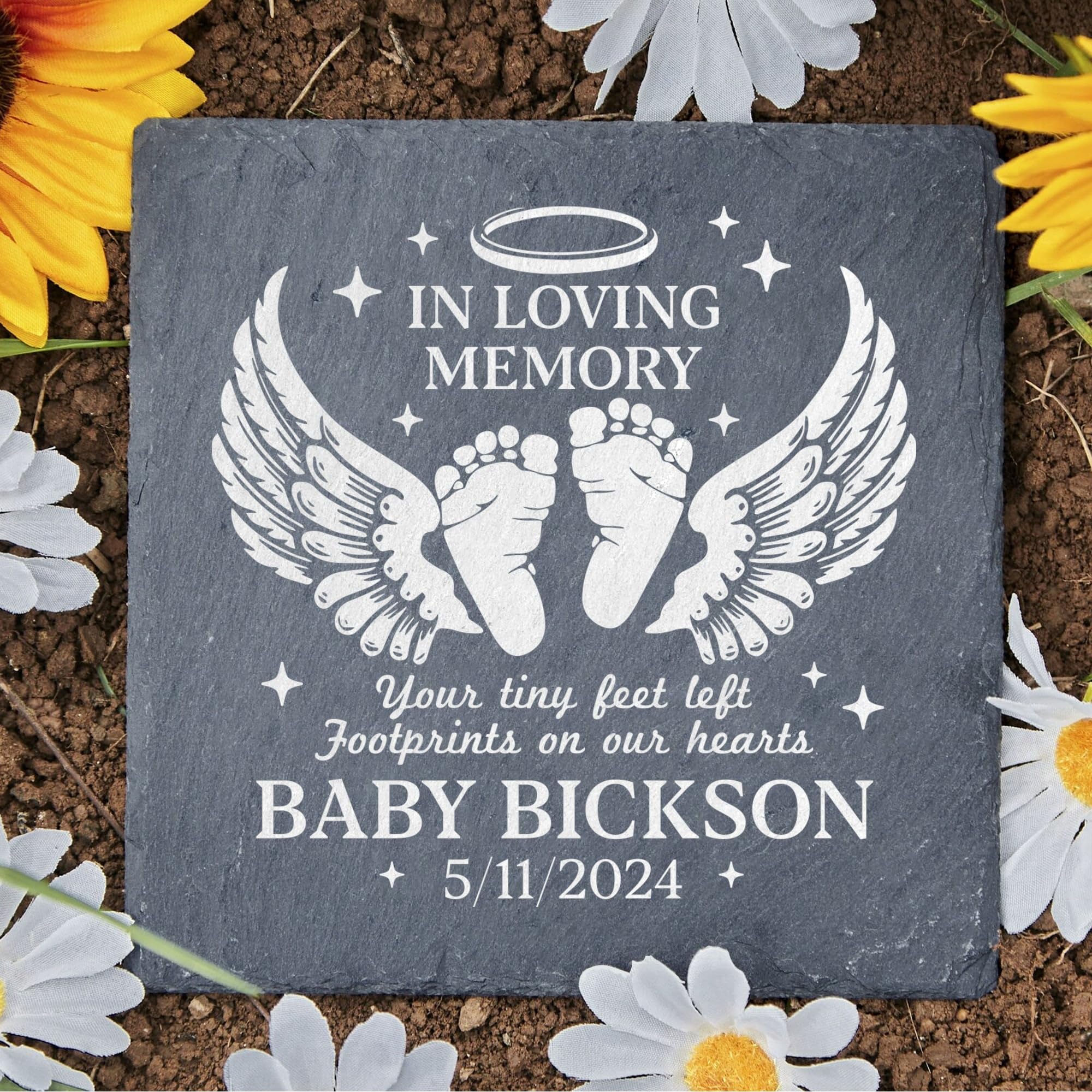 Sleep In Heavenly Peace Memorial Gift Personalized Angel Baby Memorial ...