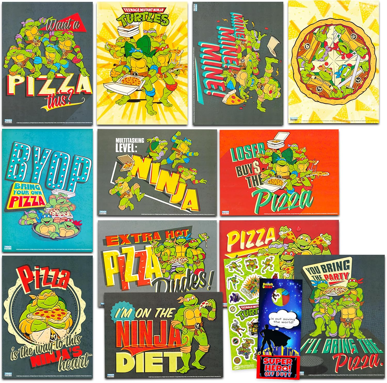 Amazon.com: Nickelodeon Teenage Mutant Ninja Turtles Poster Book ...