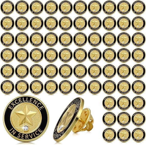 Amazon.com: Crowye 72 Pcs Employee of The Month Lapel Pin Bulk ...