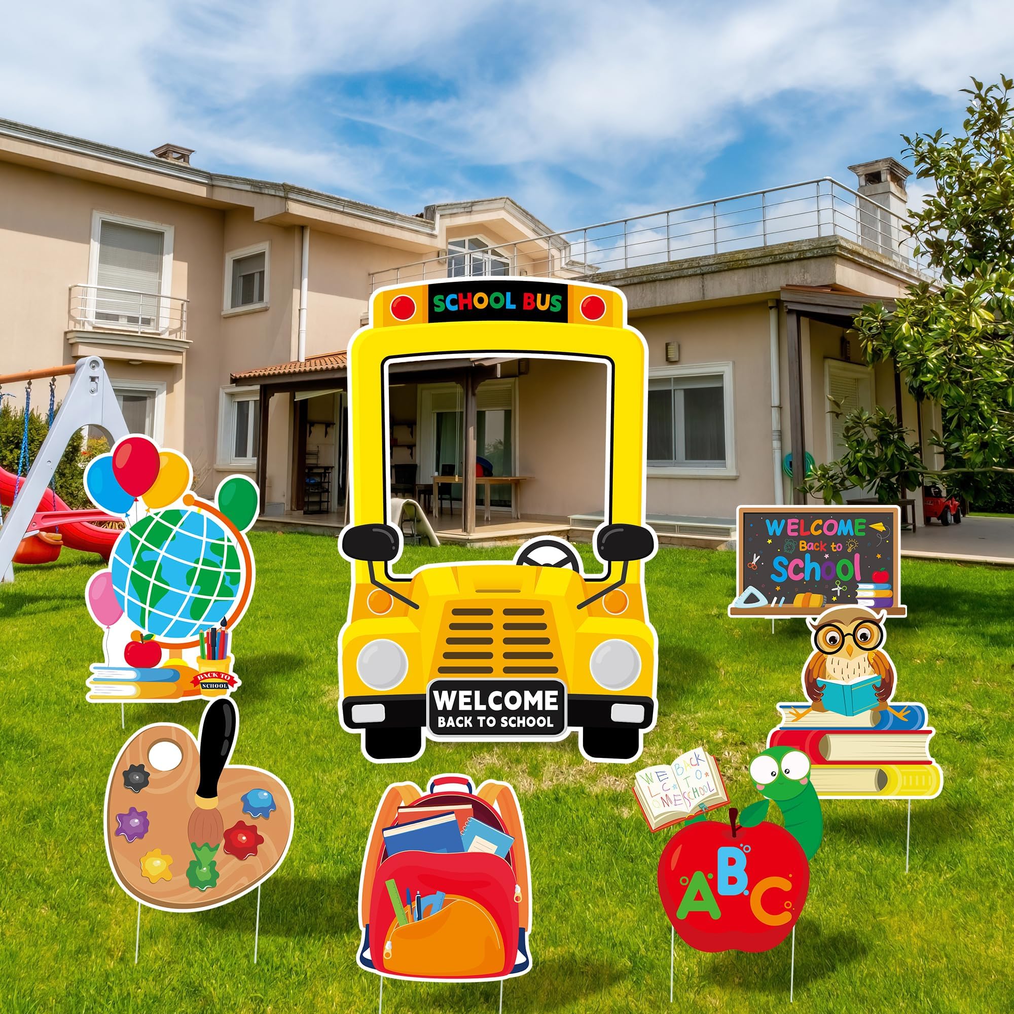 Amazon.com : MISS FANTASY Back to School Decorations - Welcome Back to ...