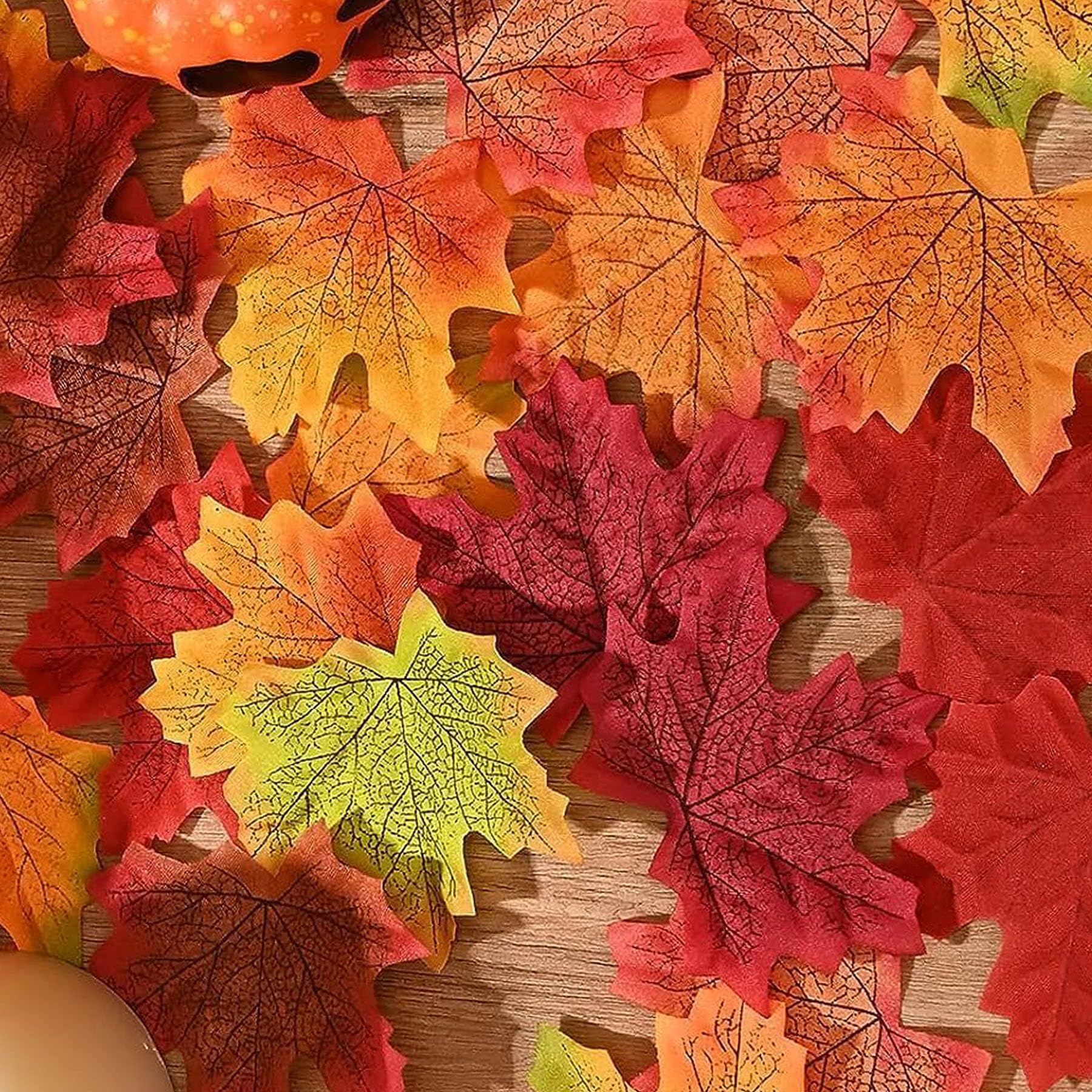 Amazon.com: ASSORAIN 300 Pieces Artificial Autumn Leaves for Crafts ...