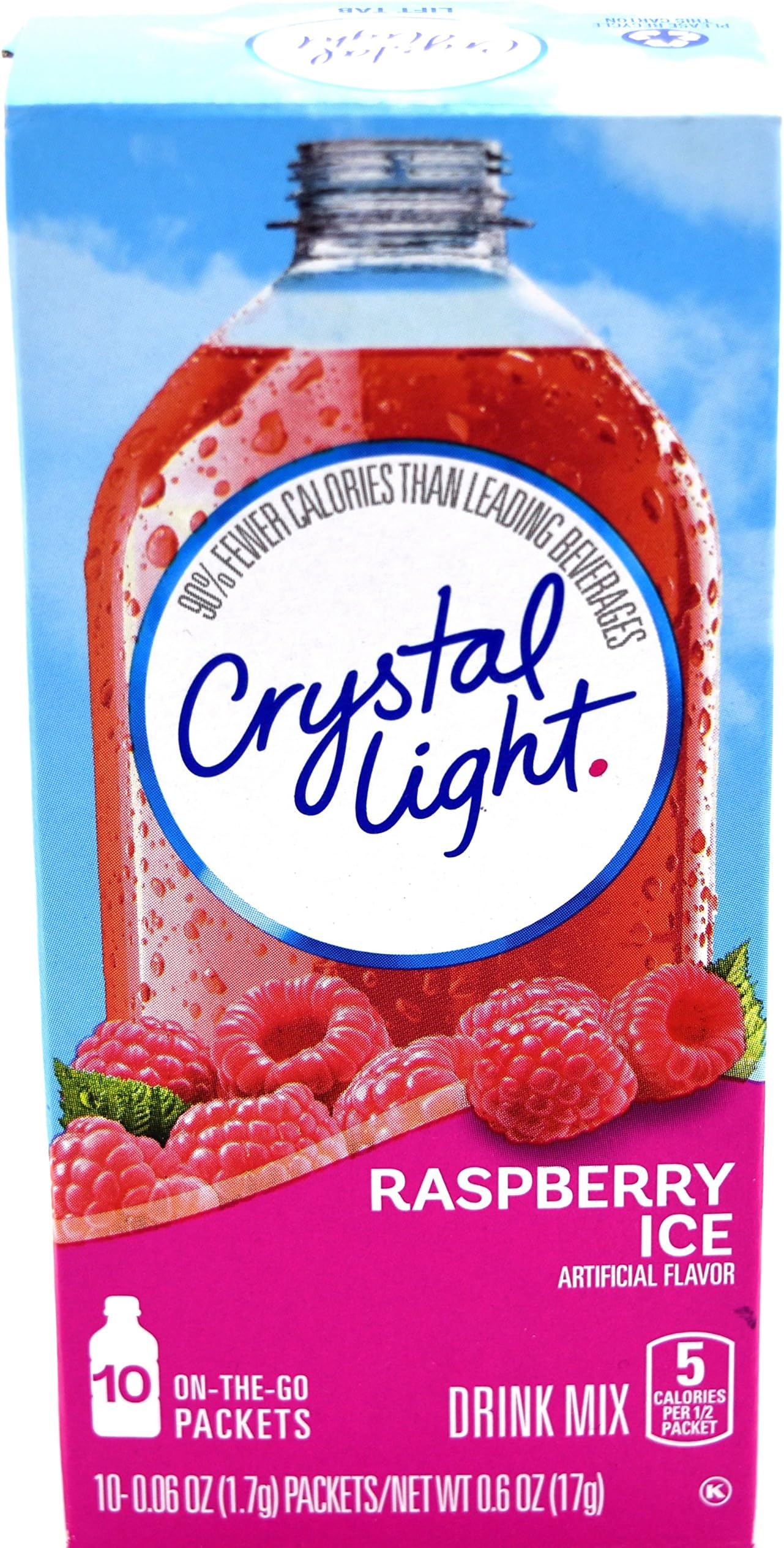 Amazon.com : Crystal Light On The Go Raspberry Ice Drink Mix, 10-Packet ...