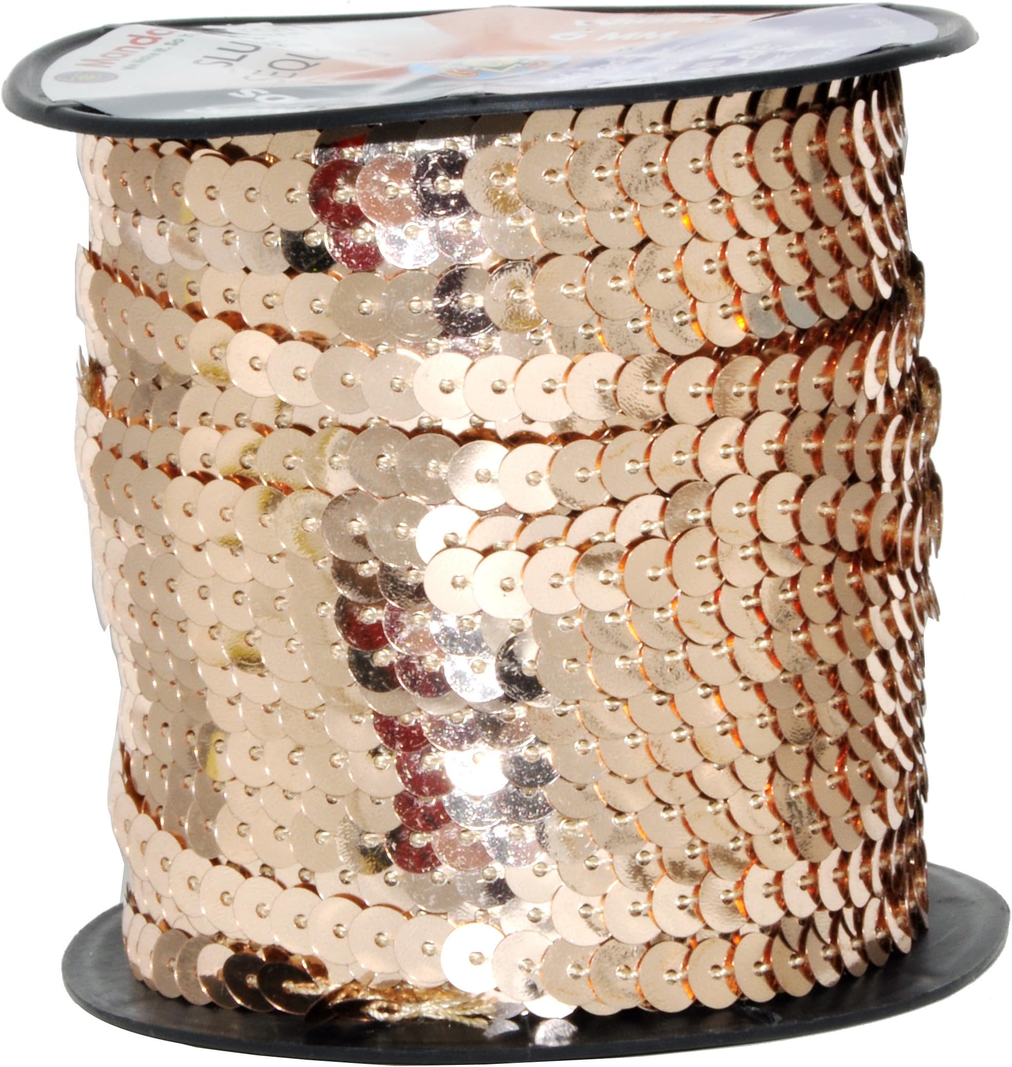 Amazon.com: 100 Yards Gold Sequin Trim 6mm Spangle Flat Sequin Strip ...