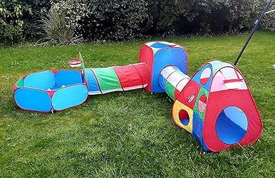 Kids Play Tunnel, STLOVe Baby Crawling Tunnel Toys, Dinosaur Motifs Pop ...