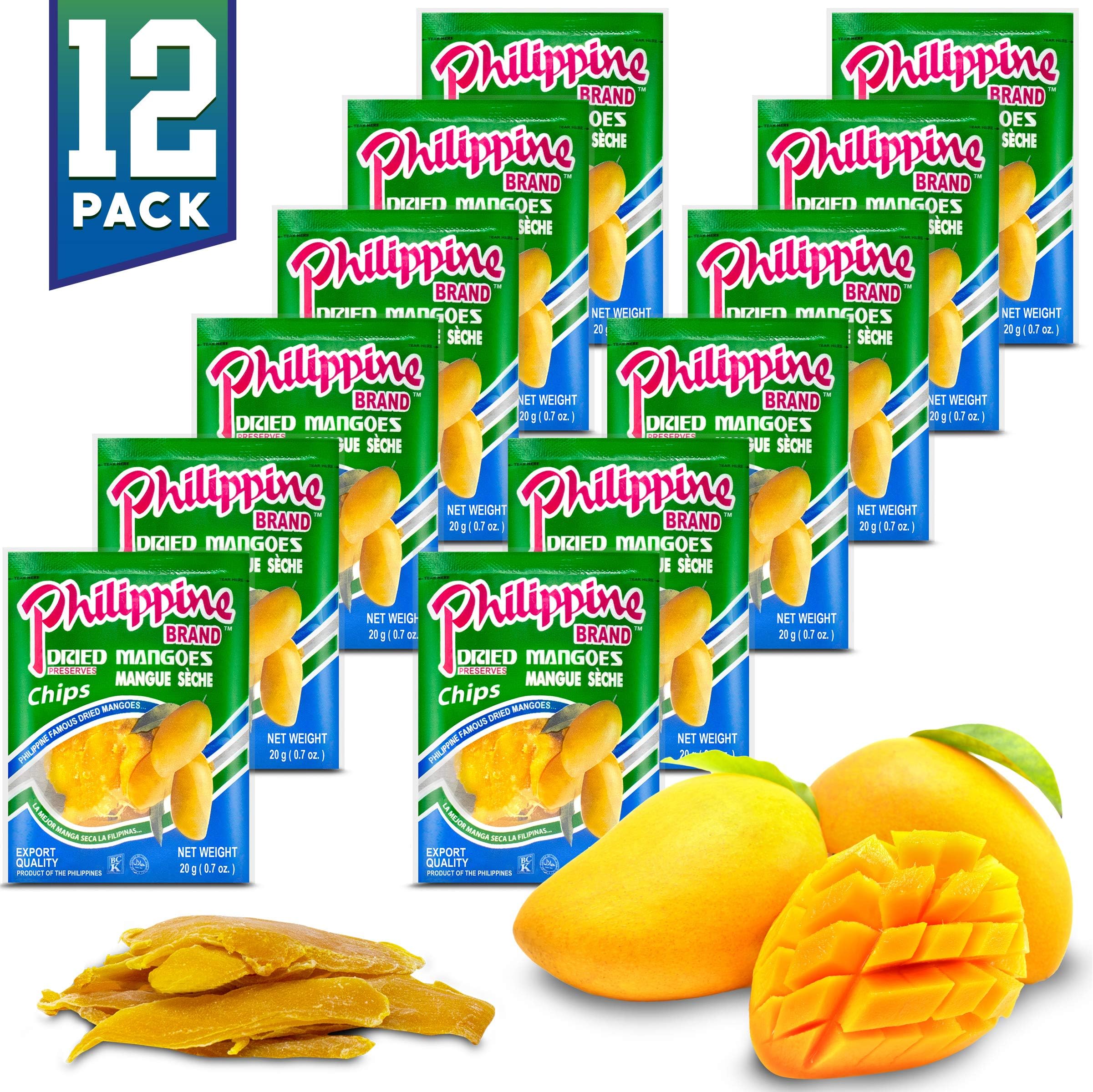 Amazon.com : Philippine Brand Dried Mangoes Fruit Snacks {12 PACK} All ...