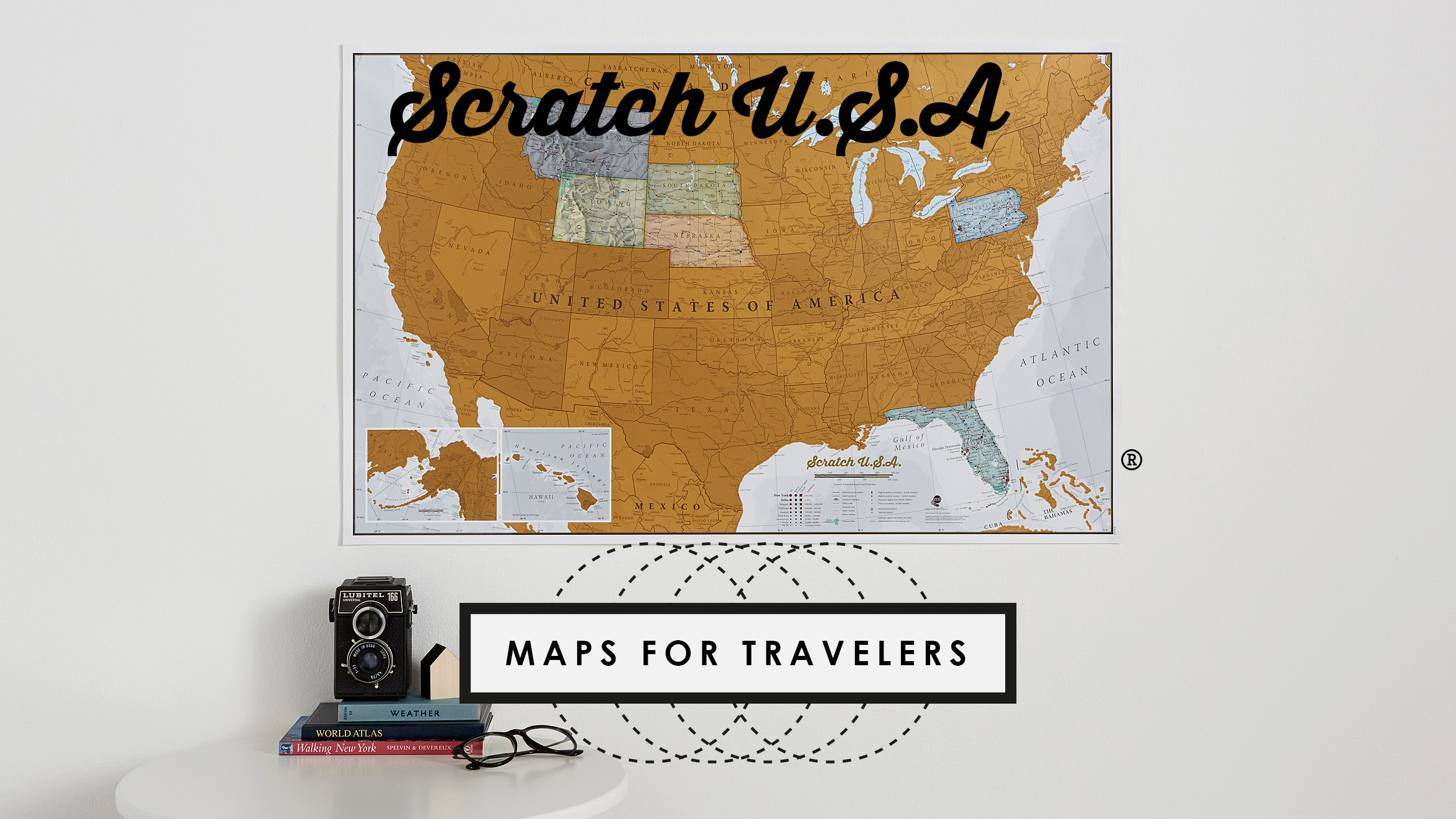 Snapklik.com : Maps International Scratch Off Map Of The US USA Wall ...