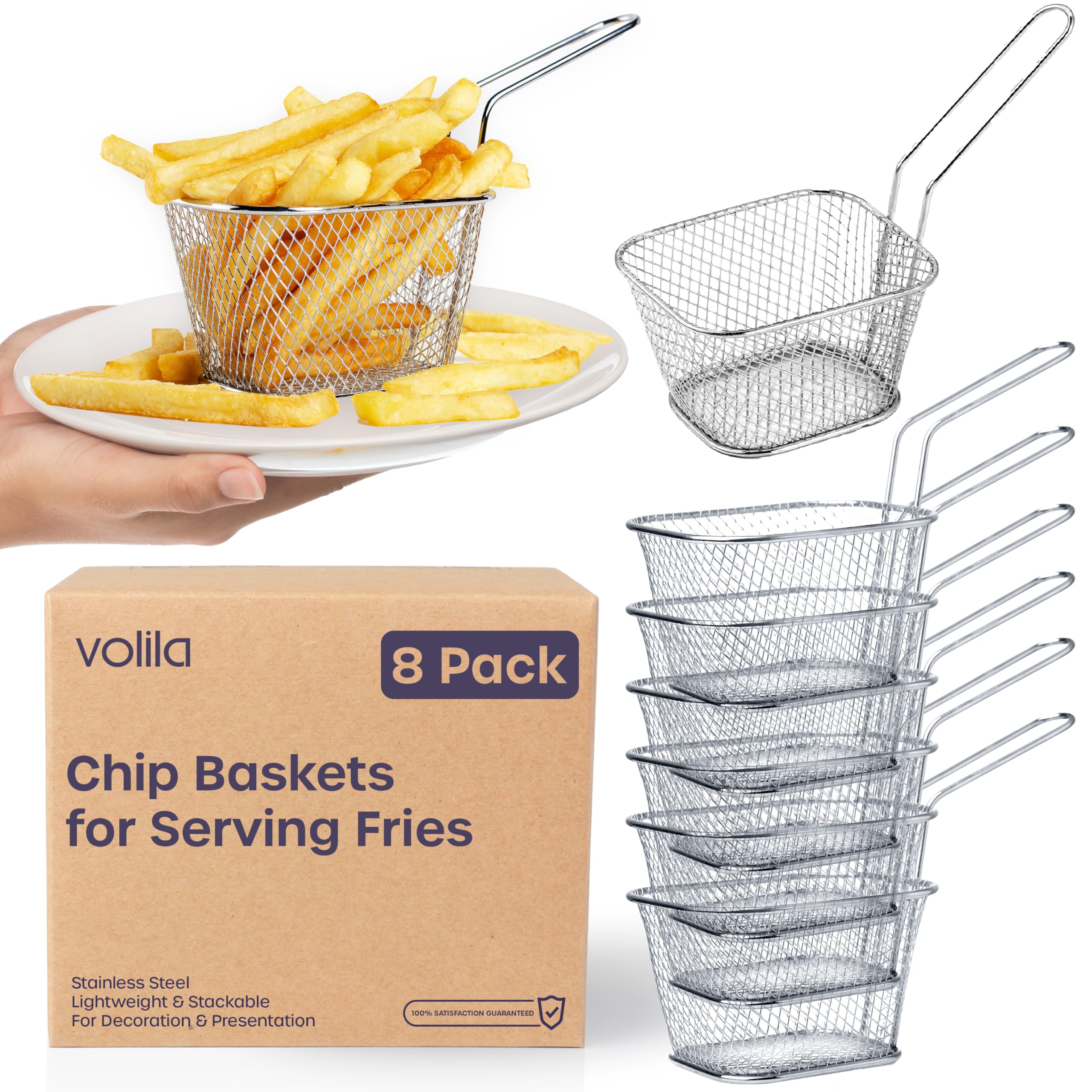 Chip Baskets For Serving Fries 8 Pack Of Mini Chip | Desertcart INDIA
