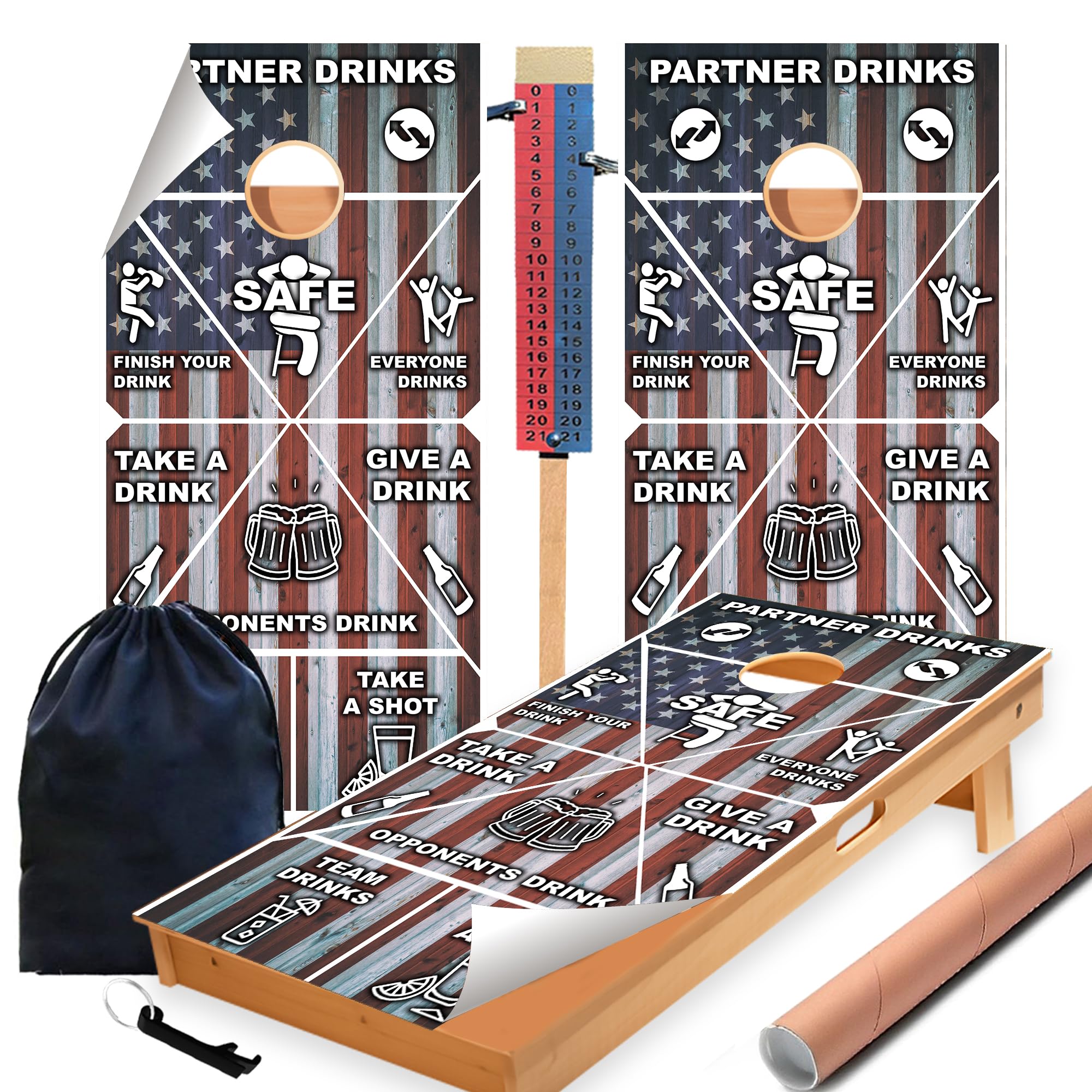 Amazon.com: BackYardGamesUSA Cornhole Board Wraps, Cornhole Decals and ...