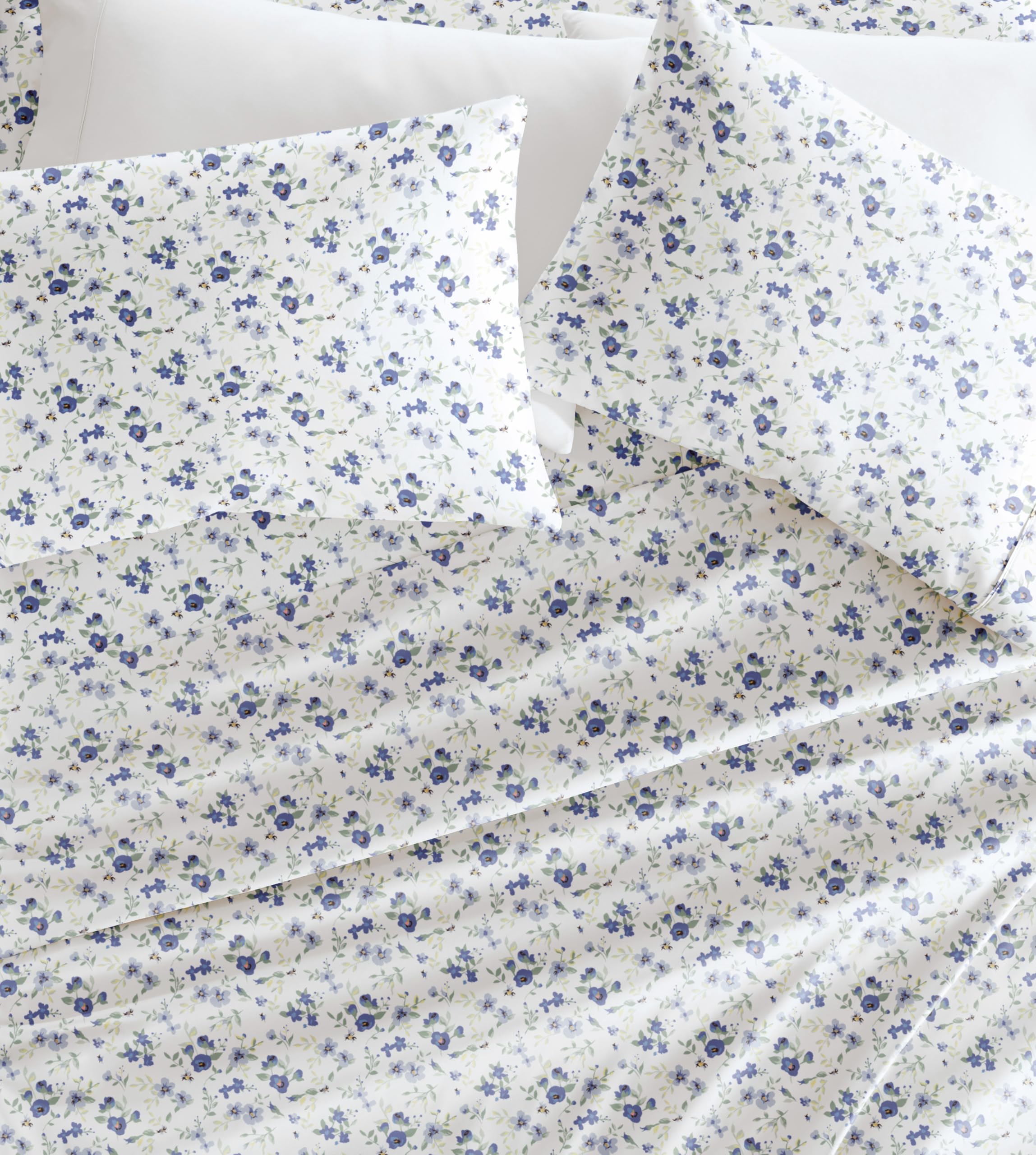 Amazon.com: Linen Market Double-Brushed Patterned Microfiber Twin Sheet ...