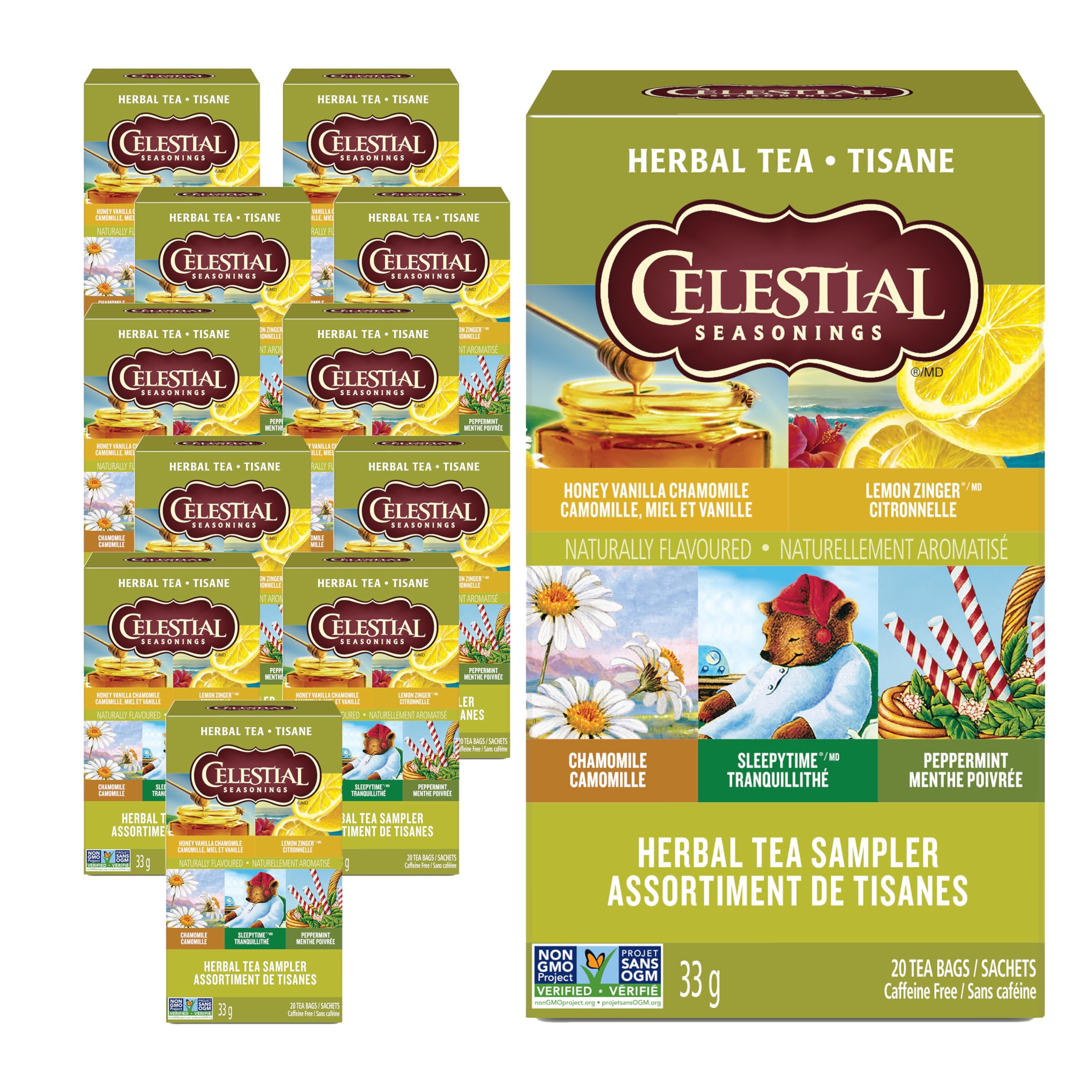 Celestial Seasonings Herbal Tea Sampler, 12-count : Amazon.ca: Grocery ...
