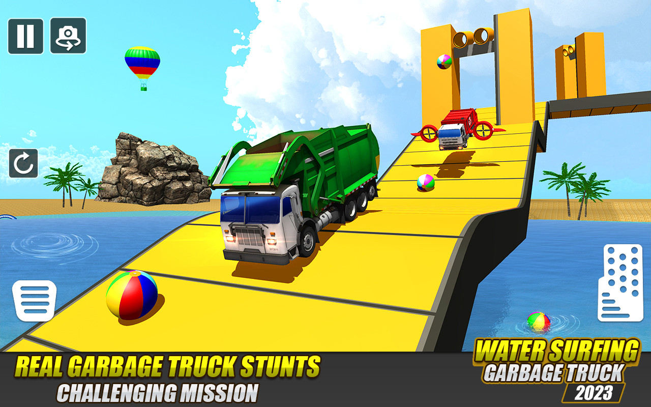 Ocean Water Garbage Truck Simulator: Trash Cleaner From The Beach ...