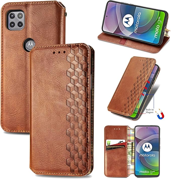 Amazon.com: DAMONDY for Moto One 5G Ace Wallet Case,Folding Flip Case ...