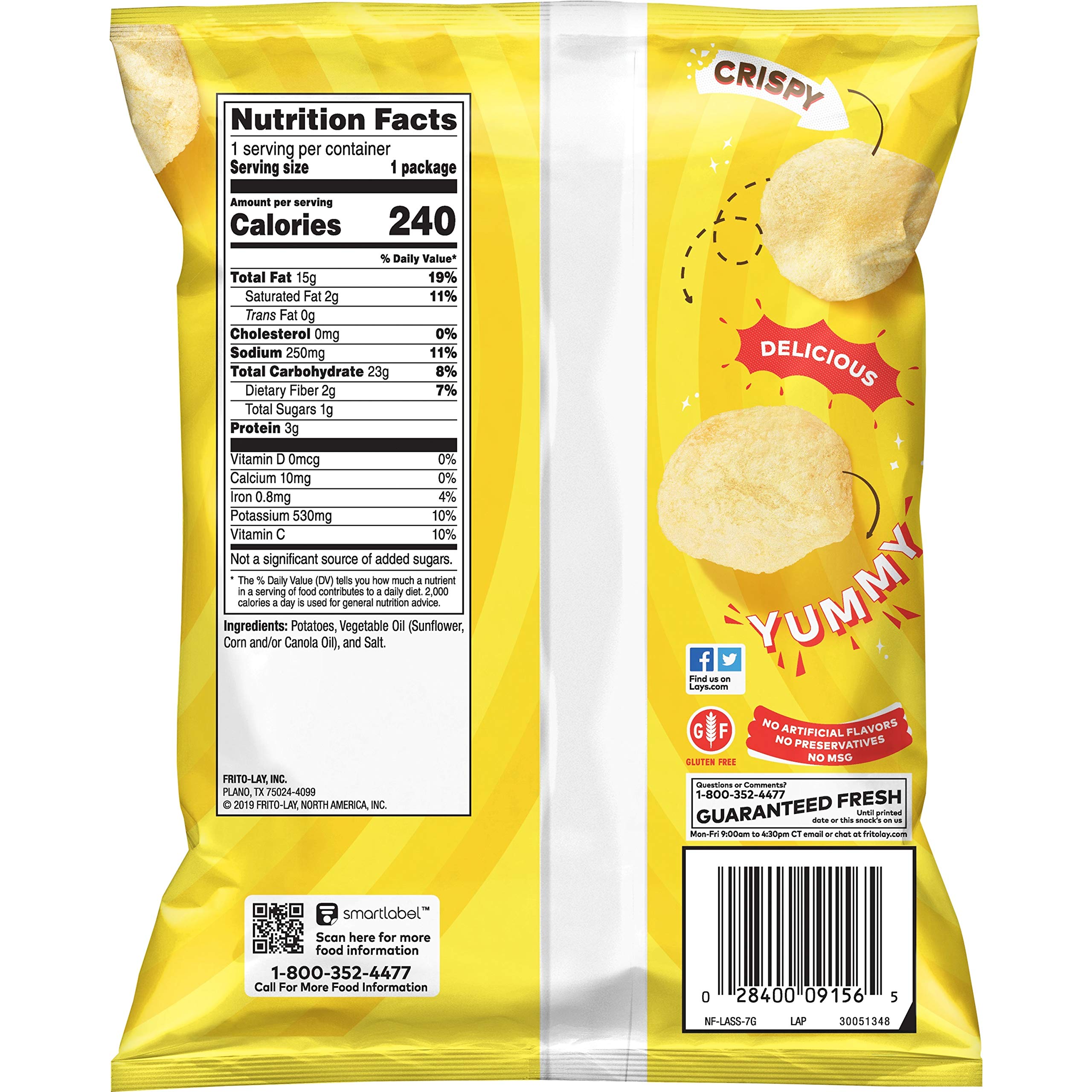 Lay s Classic Potato Chips 1 5 Ounce Pack Of 64 B000HIFA8W