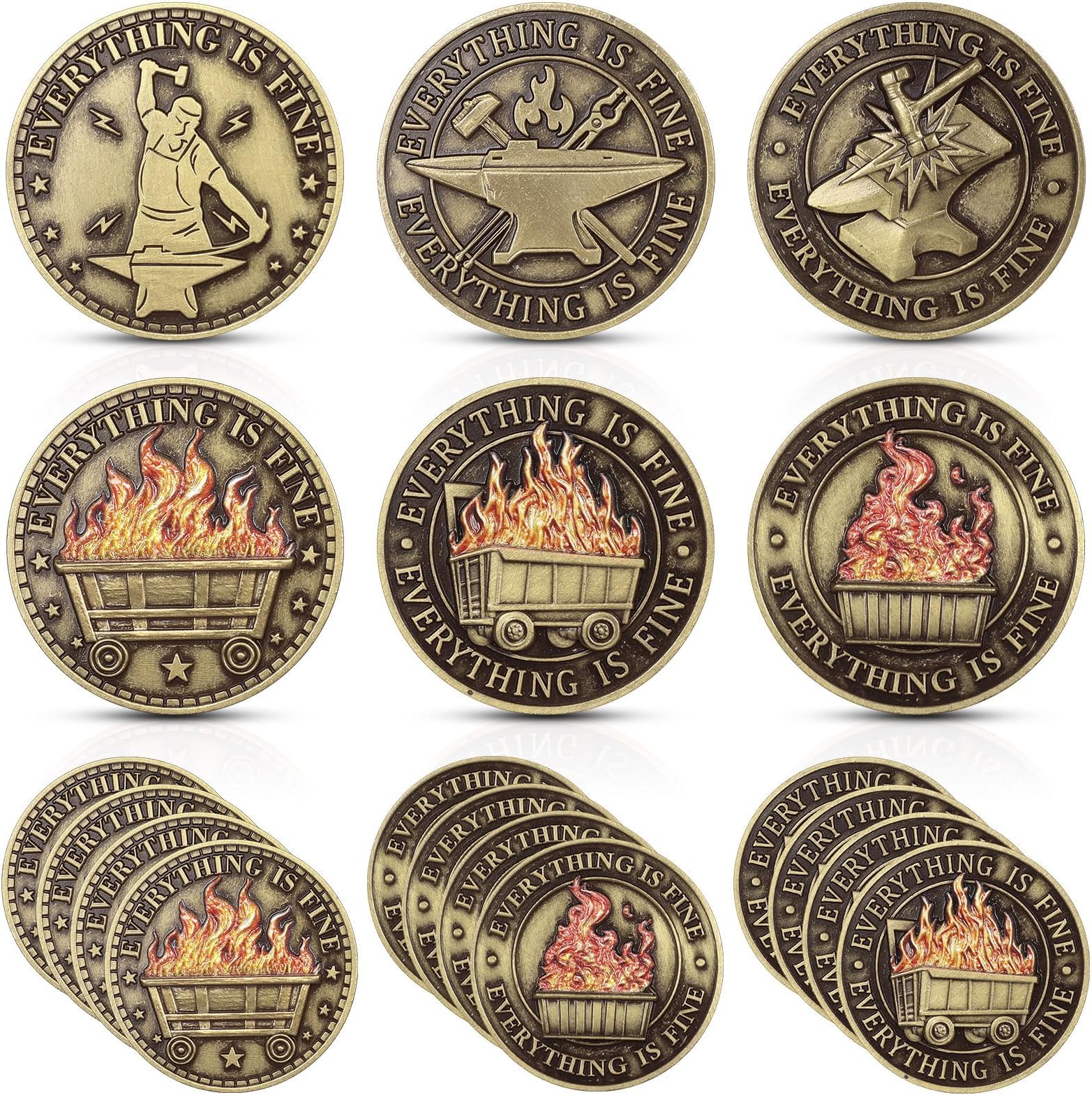 Amazon.com : Siifert 30 Pcs Appreciation Coins Set Encouragement ...