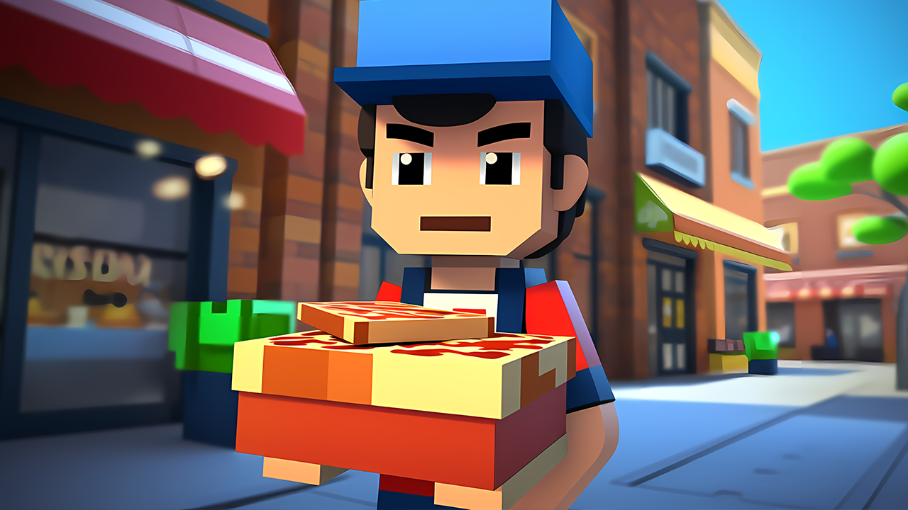 Blocky Pizza Sandwich Delivery Driver Simulator: Delivery Tycoon Food ...