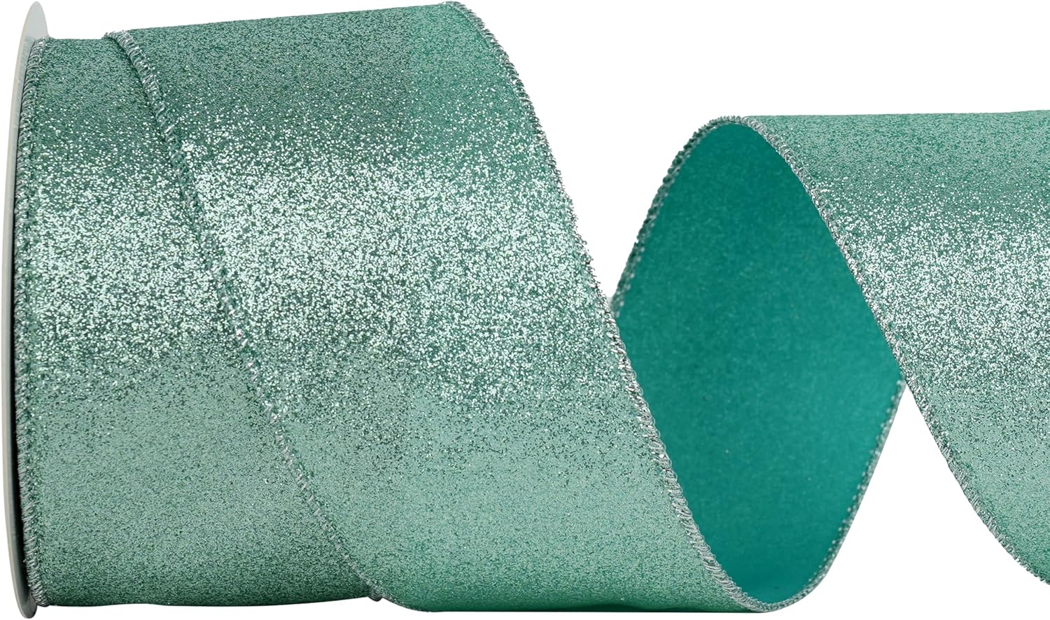 Amazon.com: DINDOSAL Sage Green Glitter Wired Ribbon 2.5 Inch x 10 Yard ...