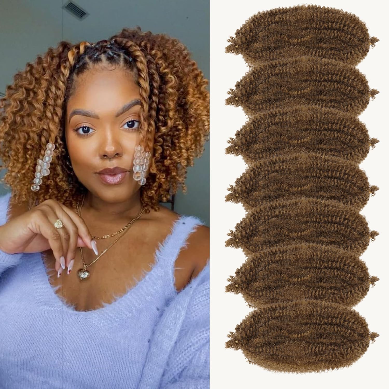 Amazon.com : Marley Twist Braiding Hair 12 Inch 7 Packs Brown Spring ...