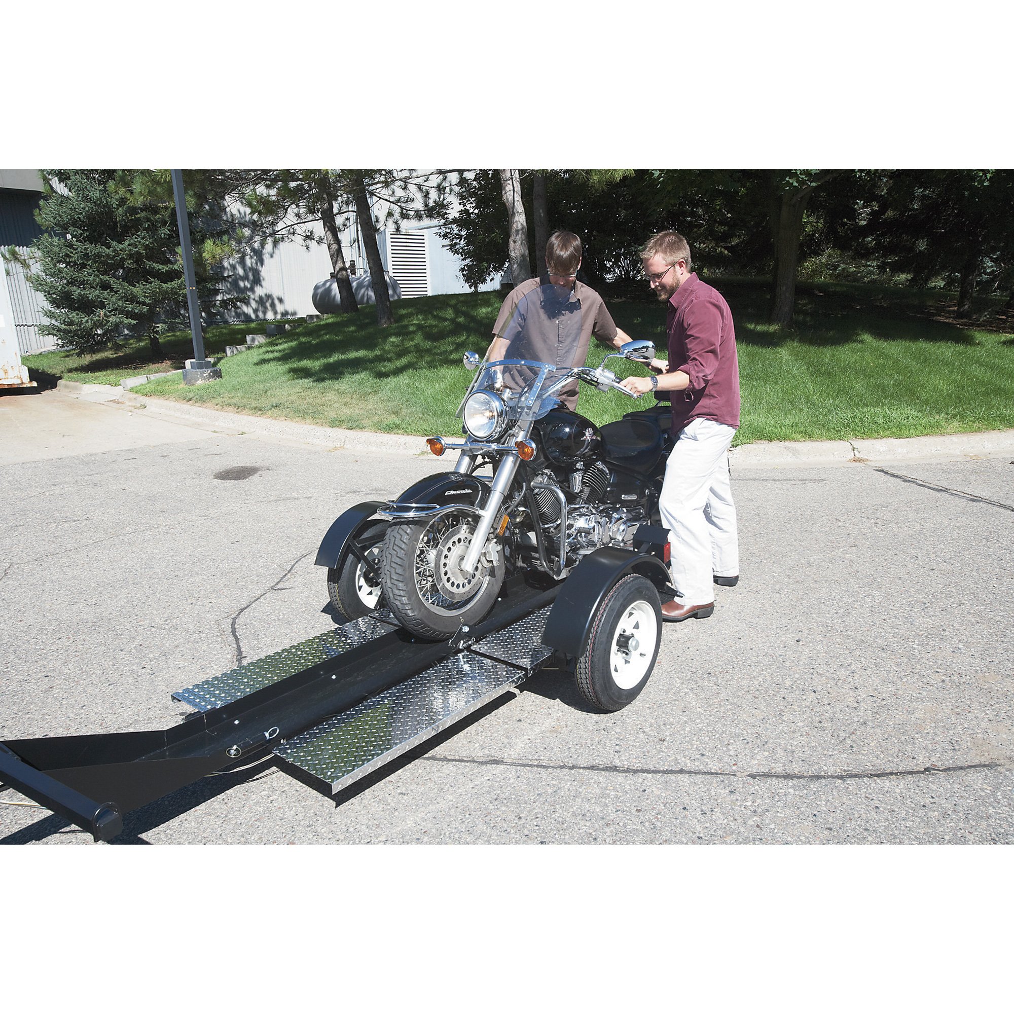 Ultra Tow Single Rail Folding Motorcycle Trailer Steel Frame Diamond ...