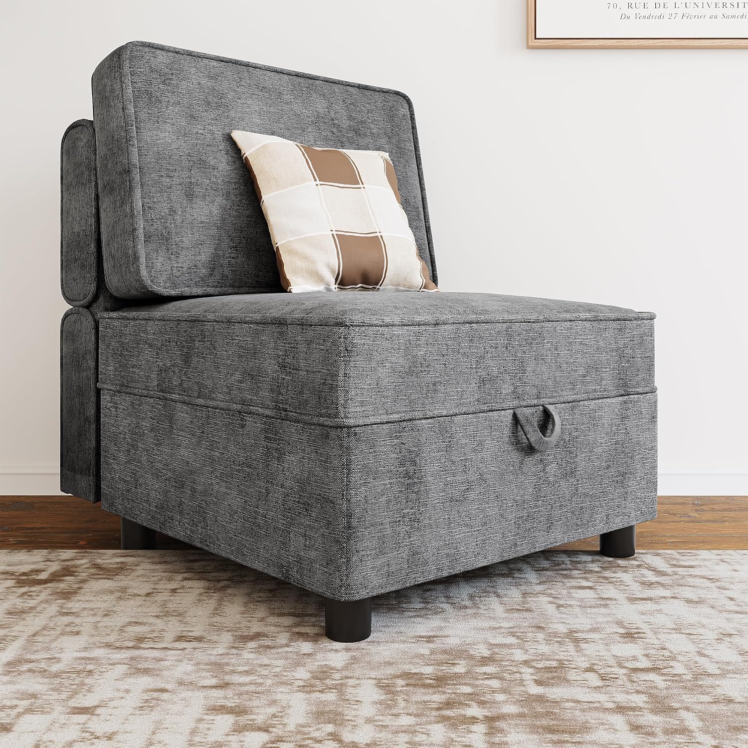 Amazon.com: GAOMON Modular 1 Seat Sofa, Chenille Single Chair with ...