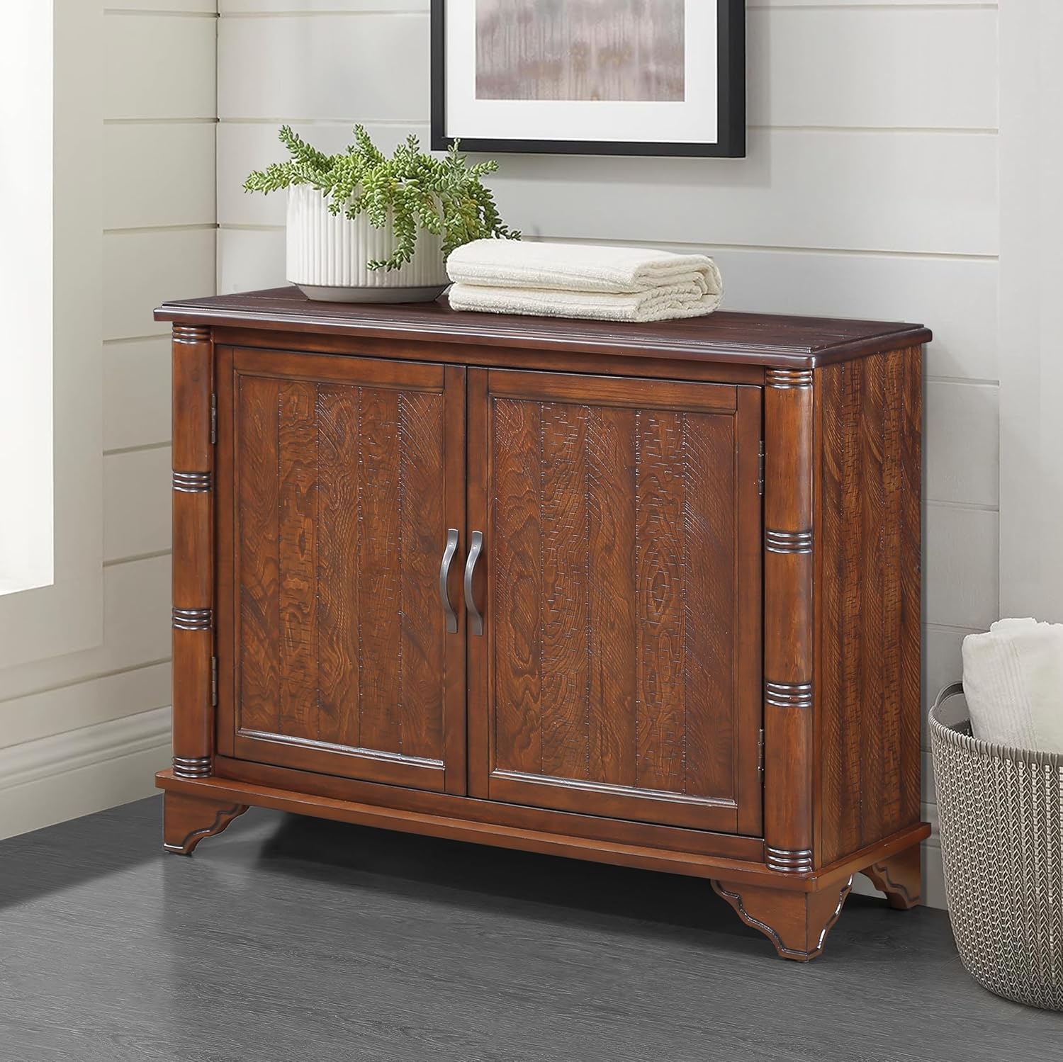 Amazon.com: Retro Style 40 Inch Console Table with Adjustable Shelves ...