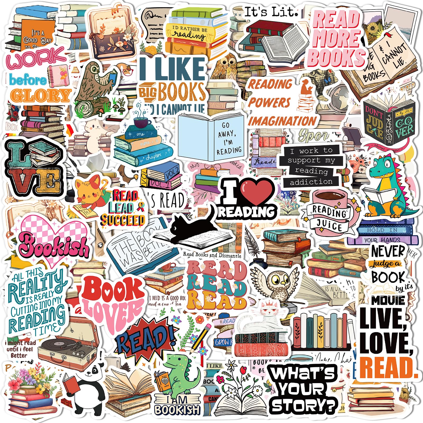 Amazon.com: Gojmzo 300 PCS Book Stickers for Kindle, Bookish Reading ...